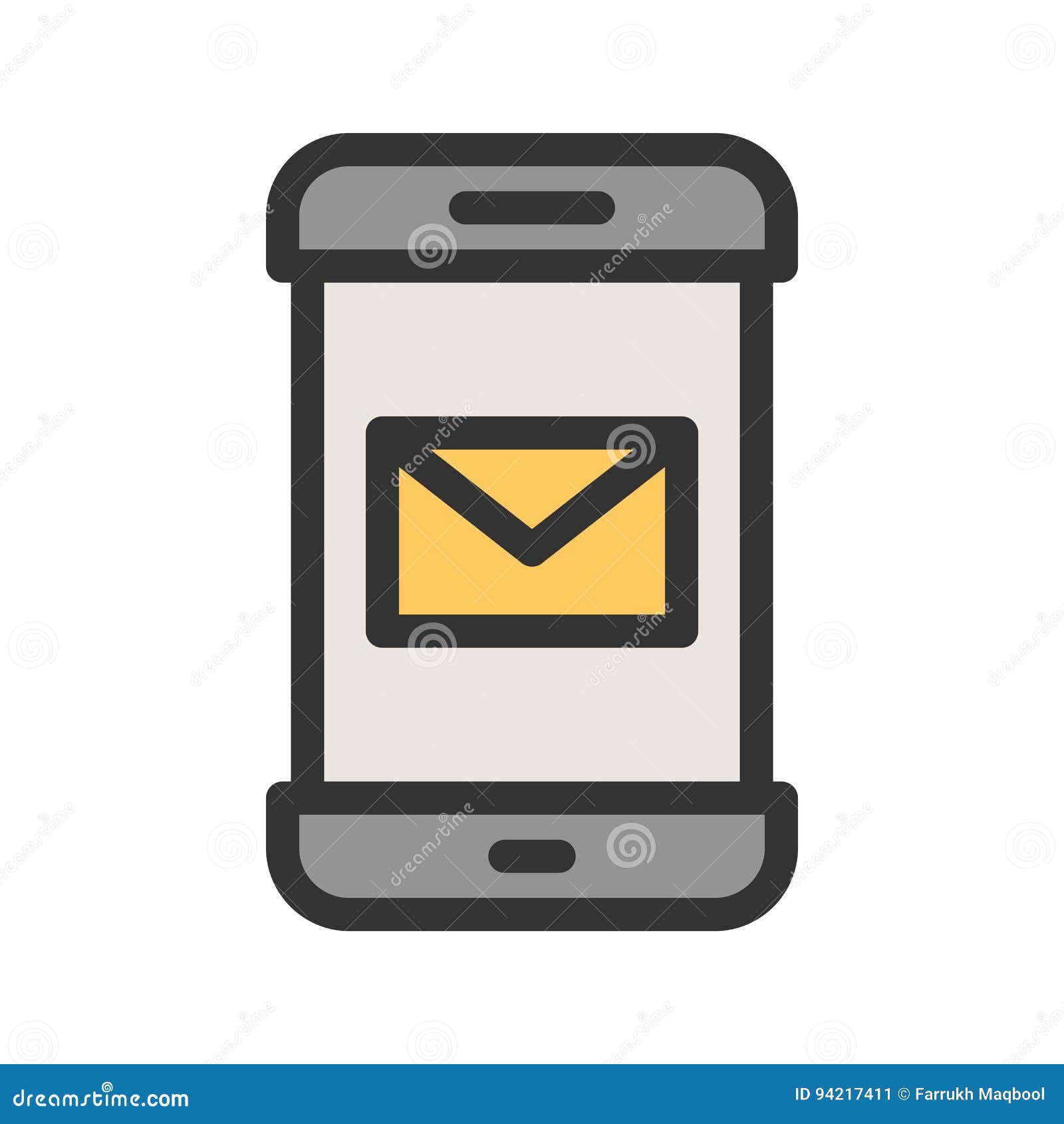 Email App stock vector. Illustration of message, smartphone - 94217411