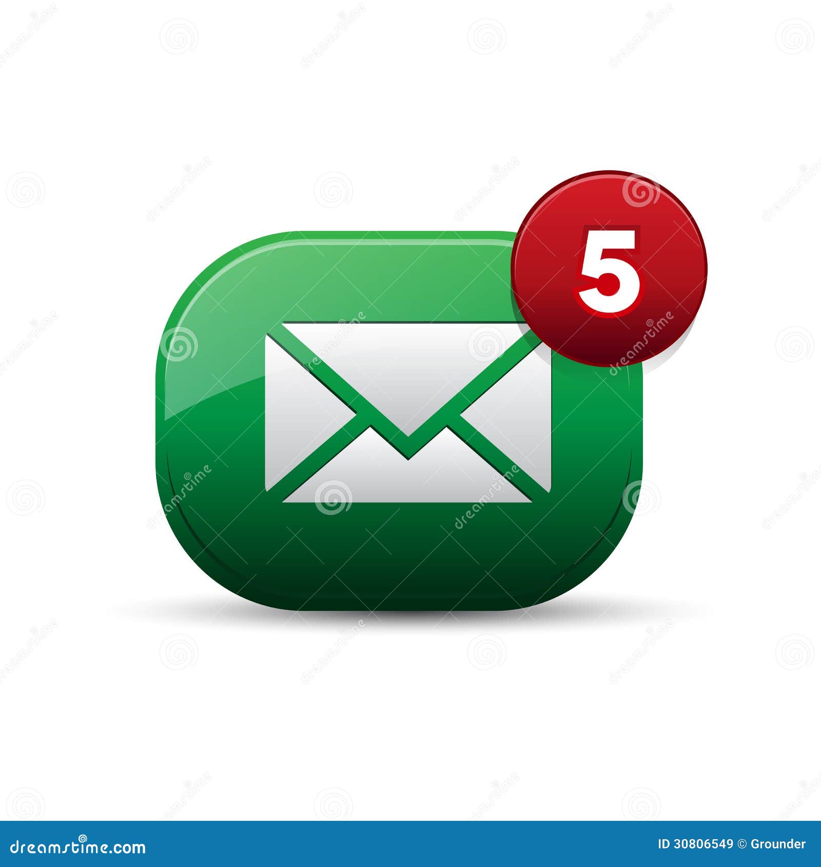 Email app button stock vector. Illustration of icon, open - 30806549