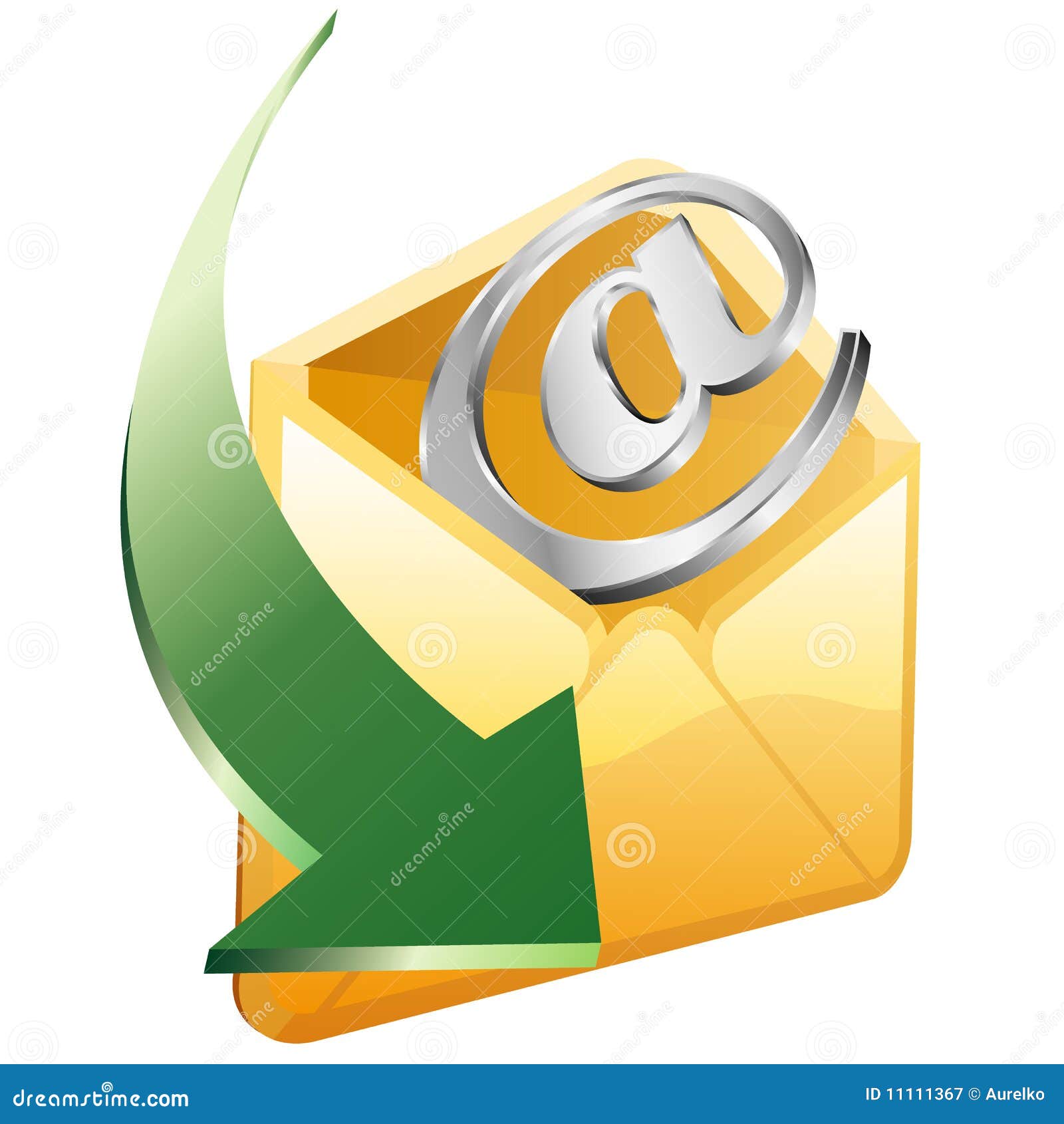 Email arrow stock vector. Illustration of mail, receiving - 11111367