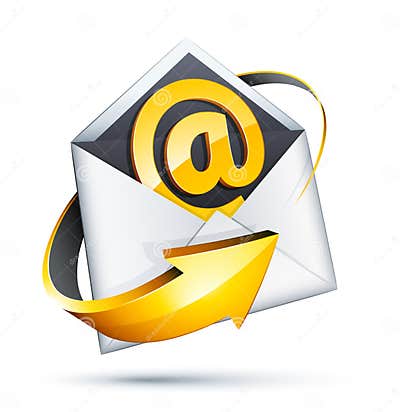 Email and arrow concept stock vector. Illustration of envelope - 13597144