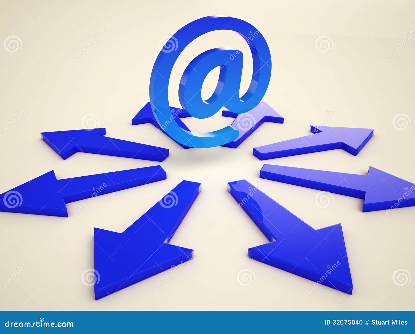 Email Arrows Shows Post Correspondence through Web Stock Illustration ...