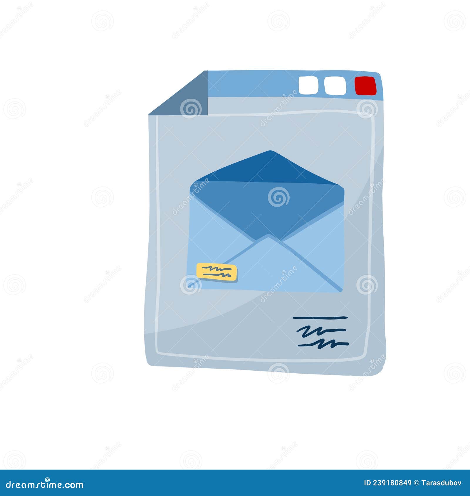 Email with Attachment. Online Document Management. Attached File with ...