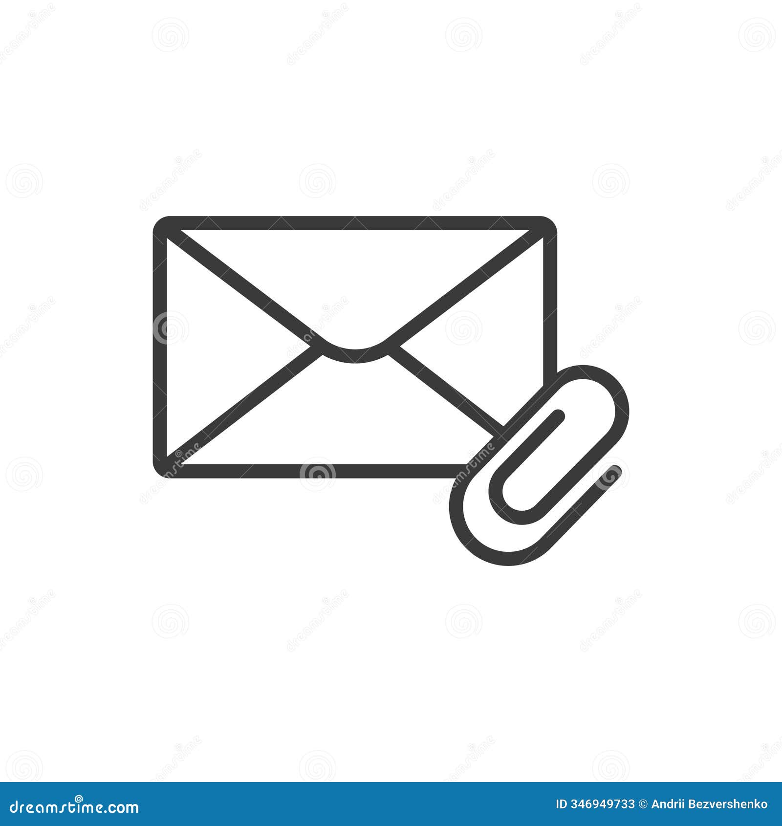 Email Attachment, Icon in Line Design. Email, Attachment, File, Send ...