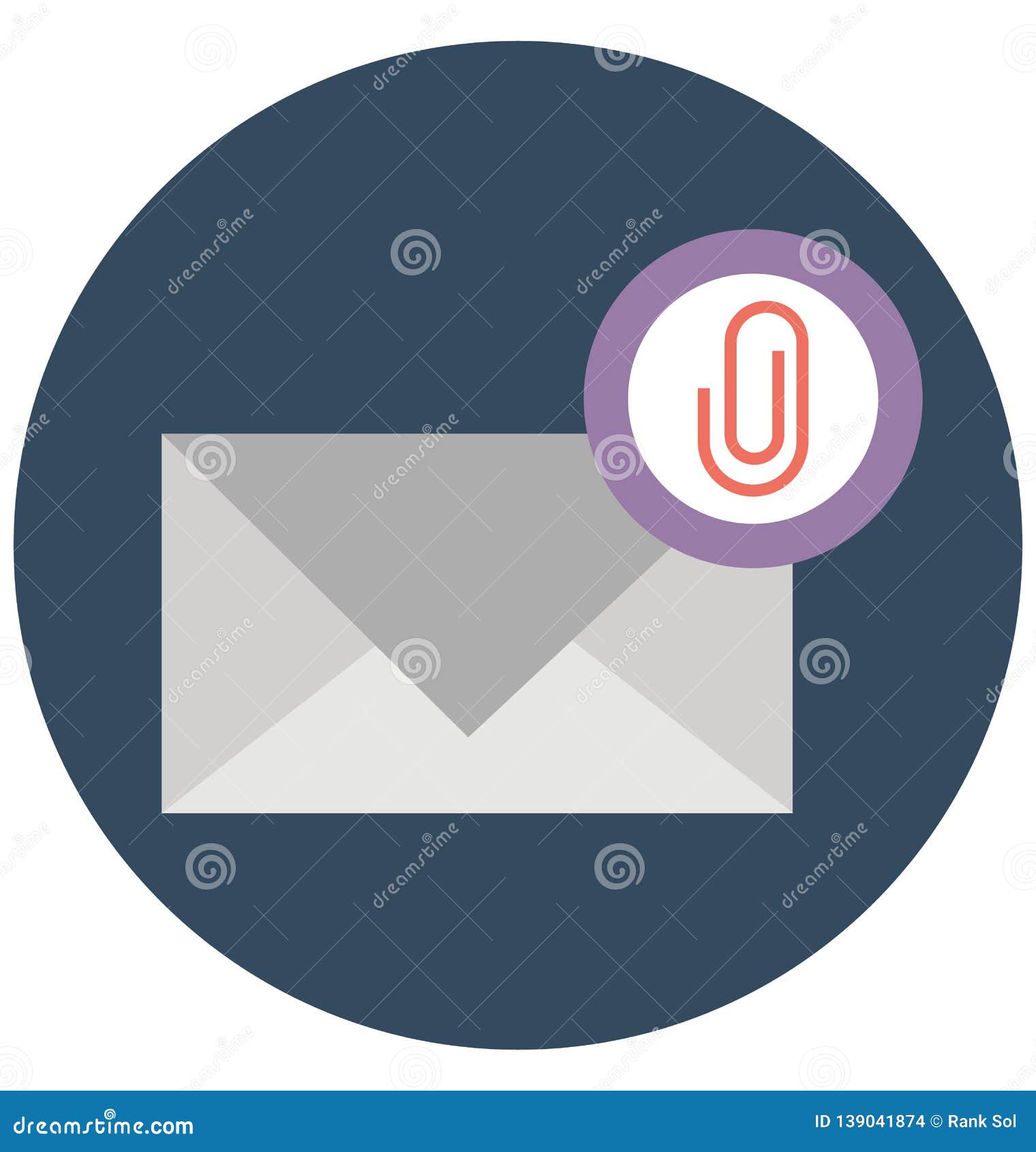 Email Attachment Isolated Vector Icon that Can Be Easily Modified or ...