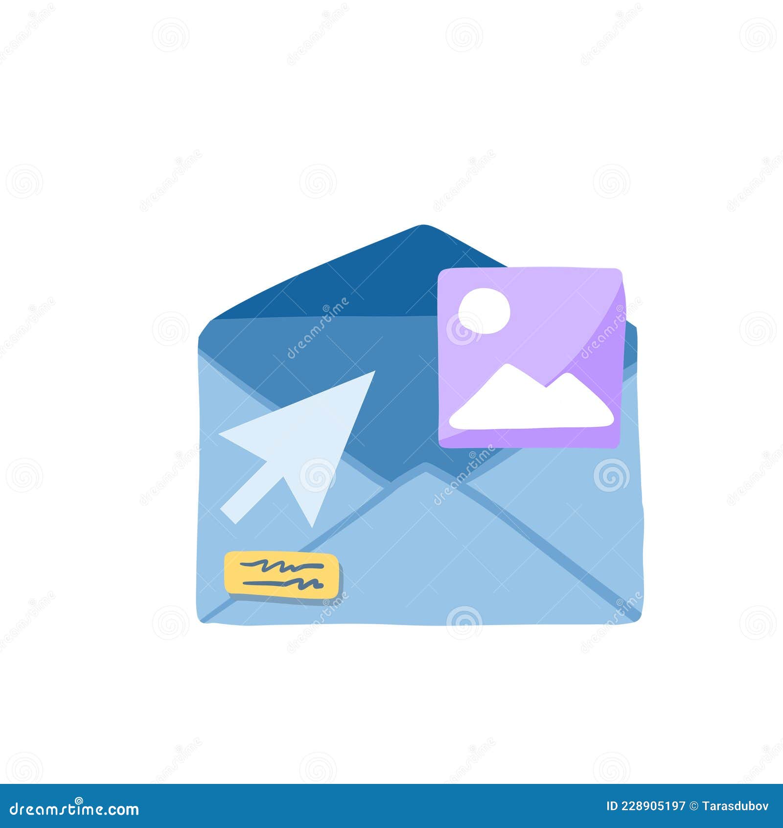 Email with Attachment. Online Document Management. Attached File with ...