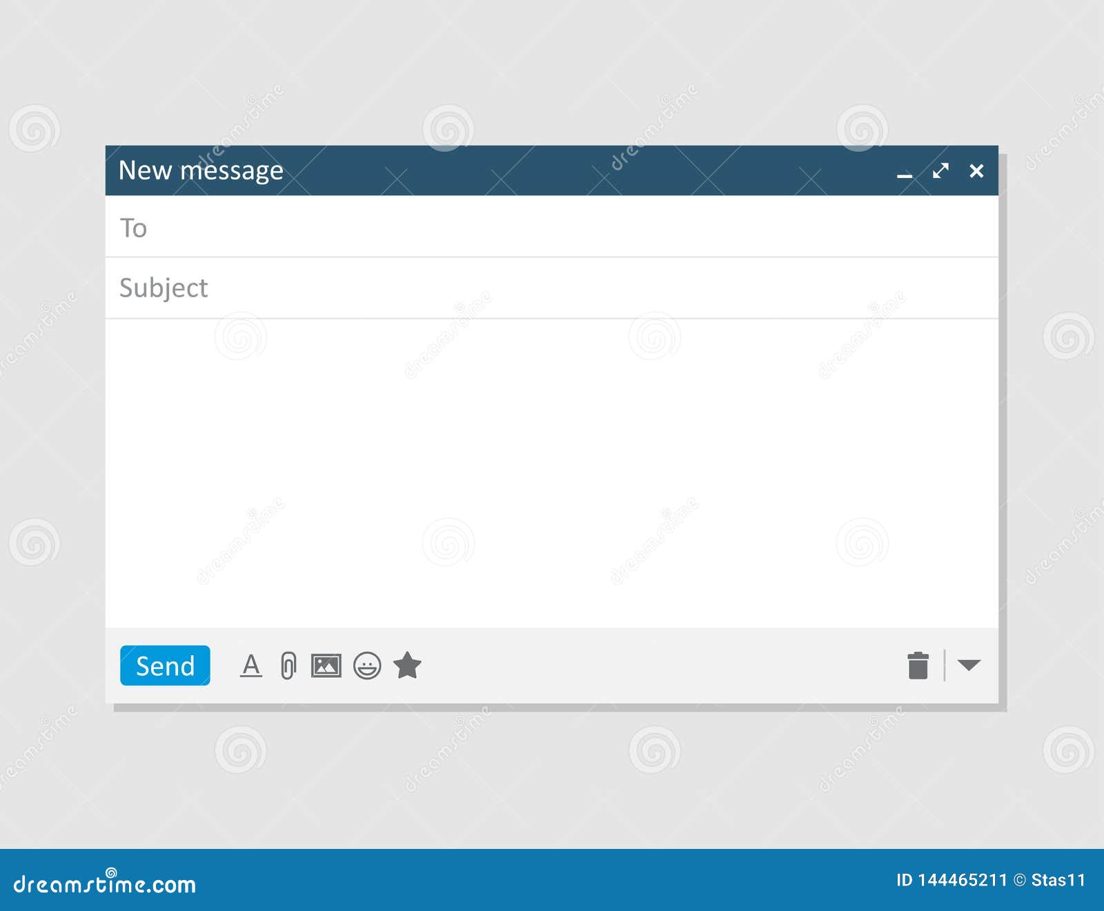 Email Blank Template Internet Mail Frame Interface for Mail Message Stock Vector - Illustration ...