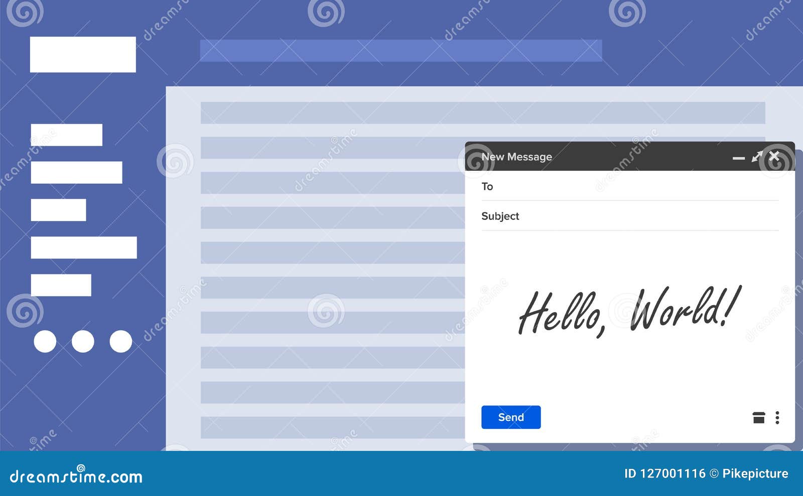 Email Blank Template Vector. for Website Letter. Contact Form. Web ...