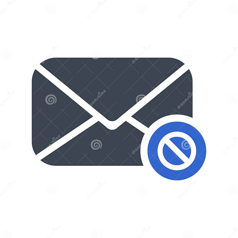 Email block icon stock vector. Illustration of cancel - 174901376