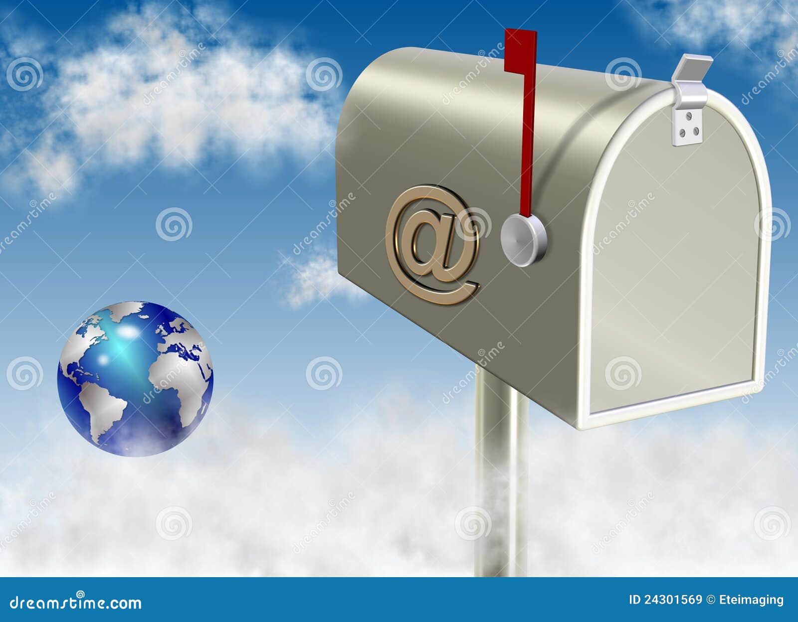 Email box stock illustration. Illustration of globe, email - 24301569