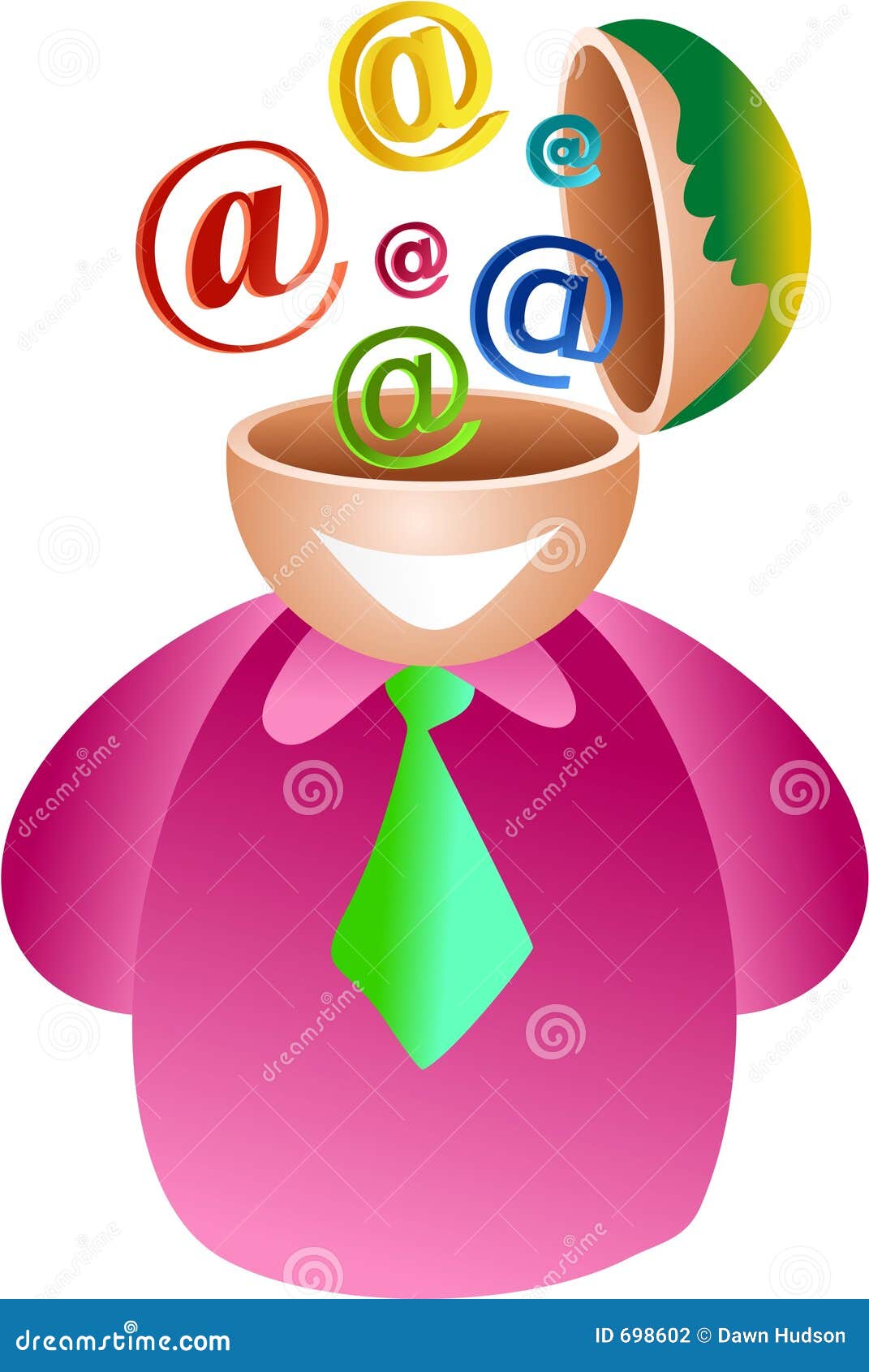 Email brain stock illustration. Illustration of executives - 698602