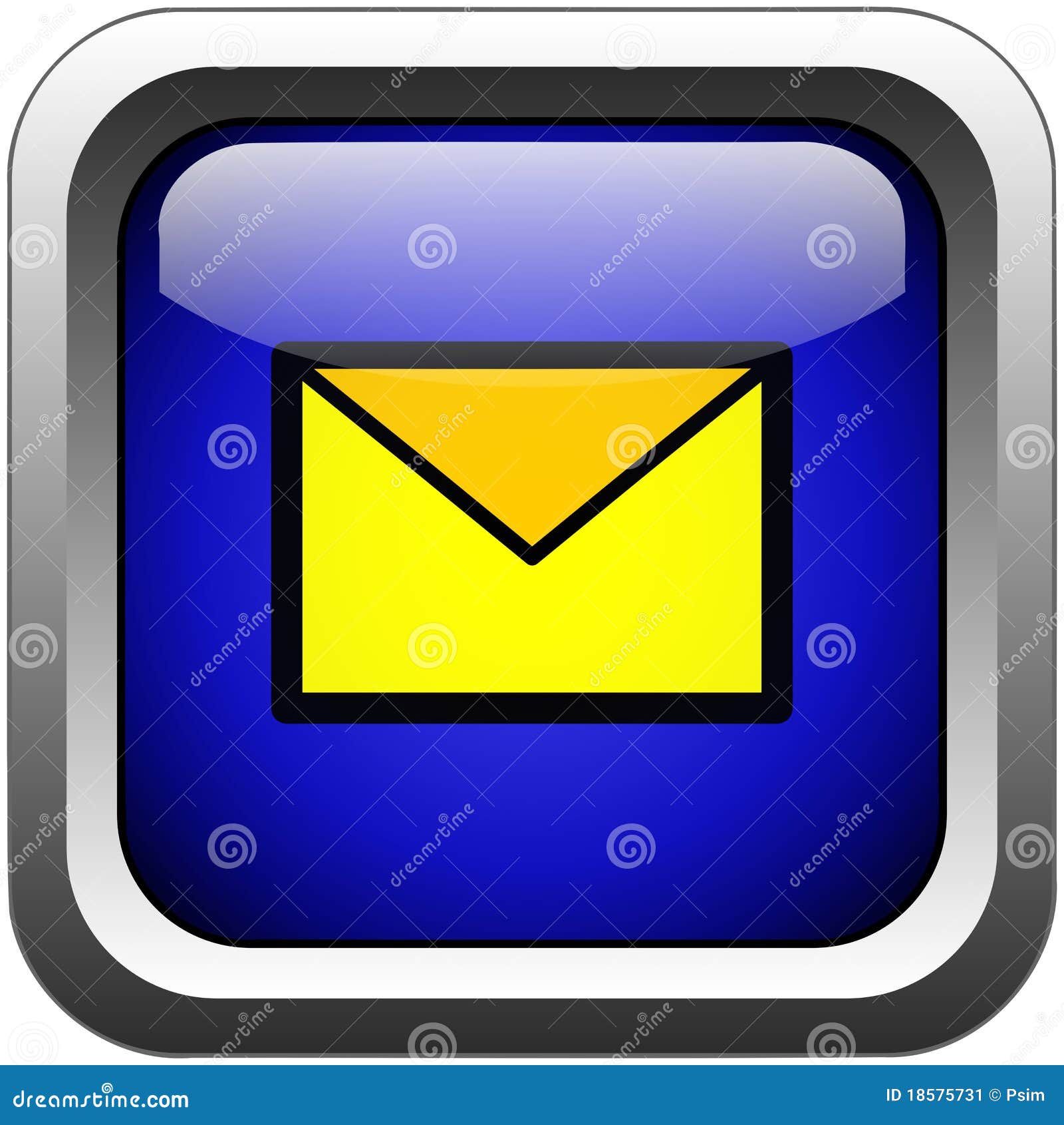 Email button stock illustration. Illustration of internet - 18575731