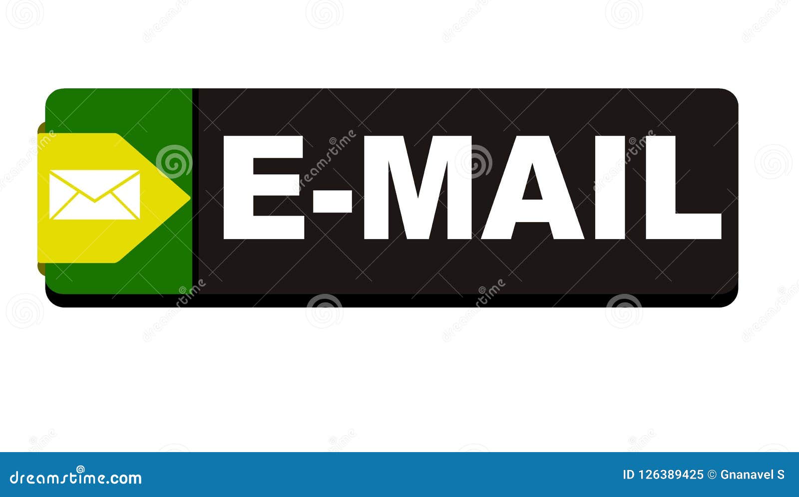 Email Button with Box Button Isolated Web Button Stock Illustration ...