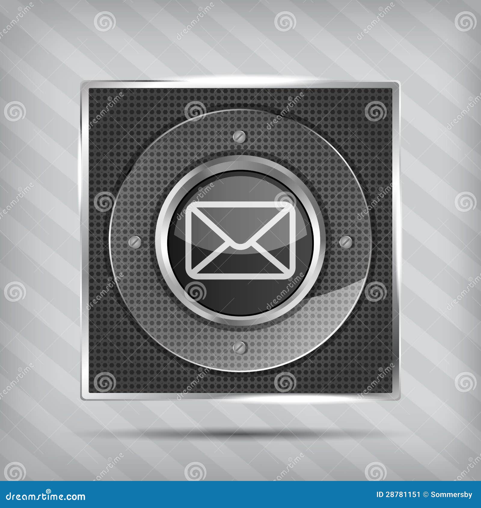 Email button icon stock vector. Illustration of letter - 28781151