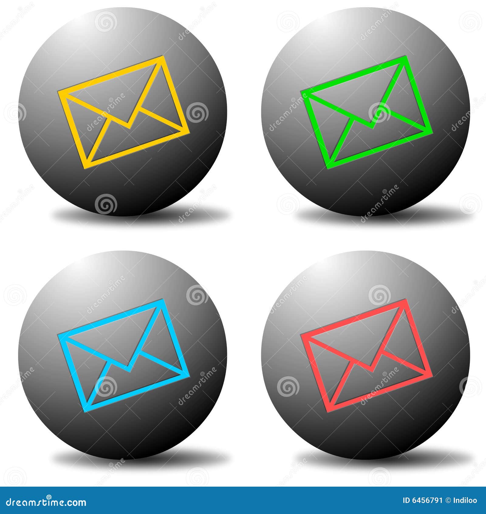Email Buttons stock illustration. Illustration of mail - 6456791