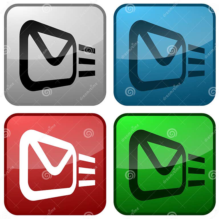 Email Buttons stock illustration. Illustration of envelope - 6456805