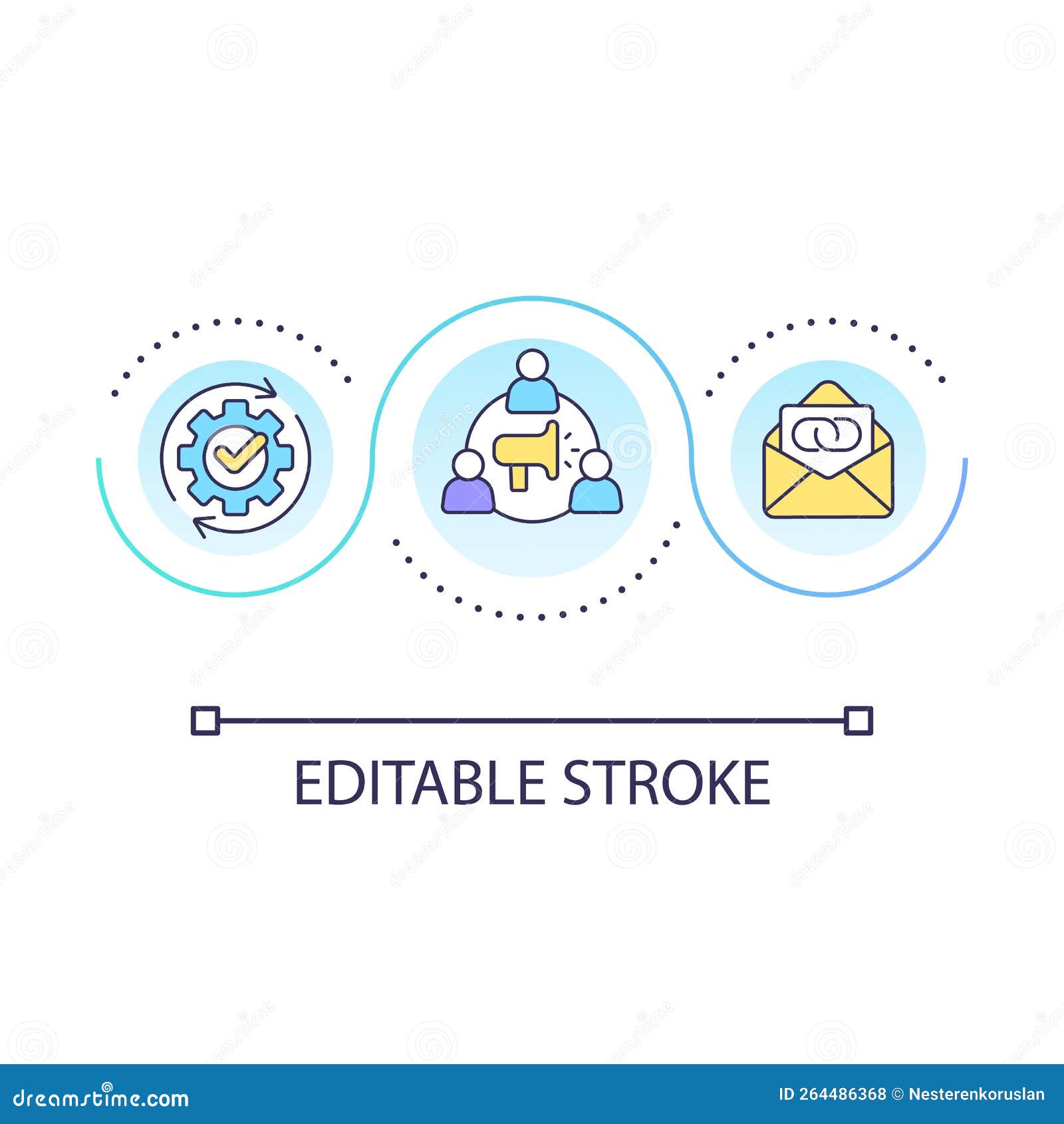 Email Campaign for Creating Customer Loyalty Loop Concept Icon Stock ...