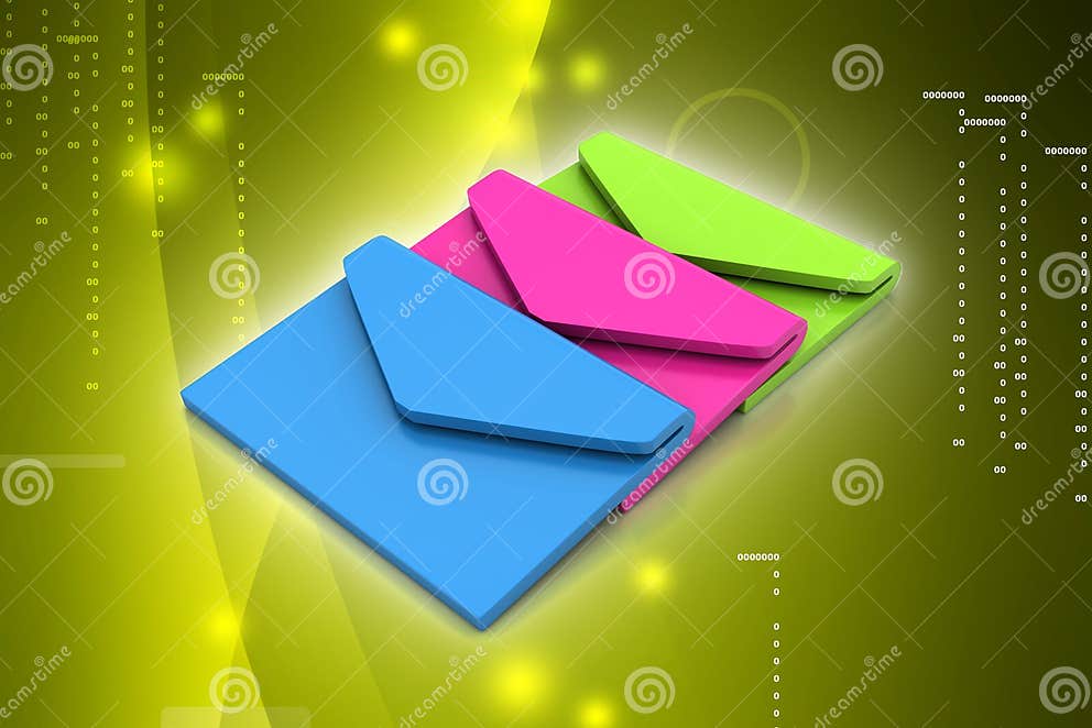 Email, Communication Concept Stock Illustration - Illustration of ...