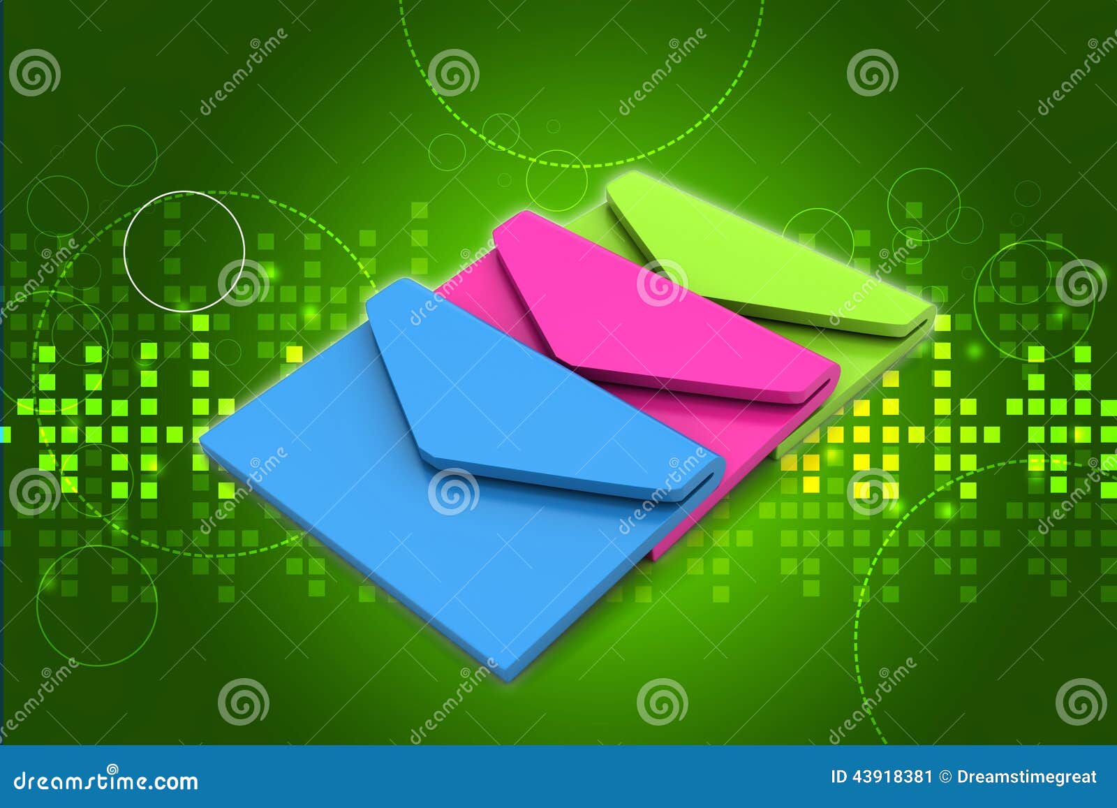 Email, Communication Concept Stock Illustration - Illustration of empty ...