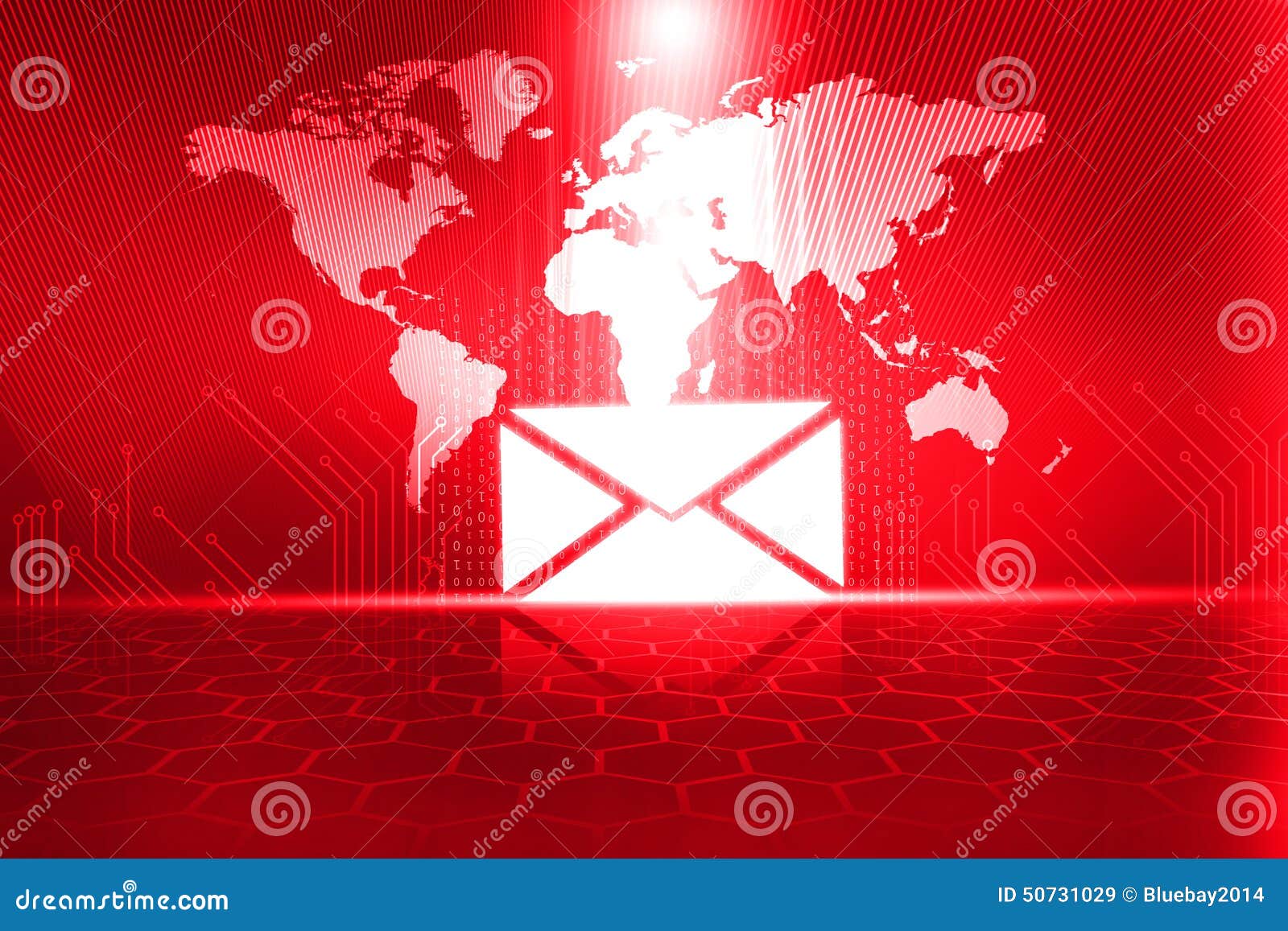 Email Communication Concept Stock Illustration - Illustration of email ...
