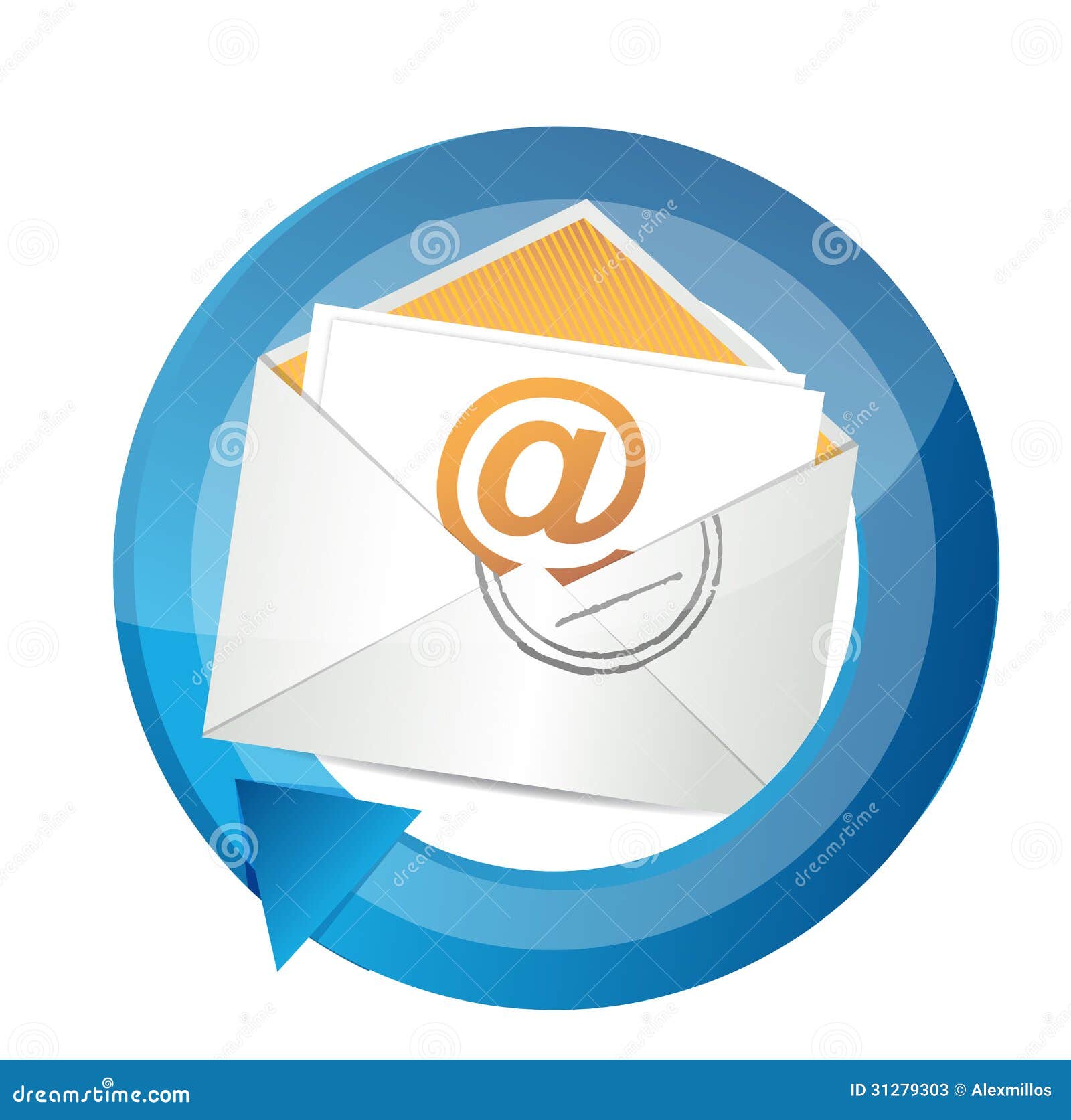 Email Communication Cycle Illustration Stock Illustration ...