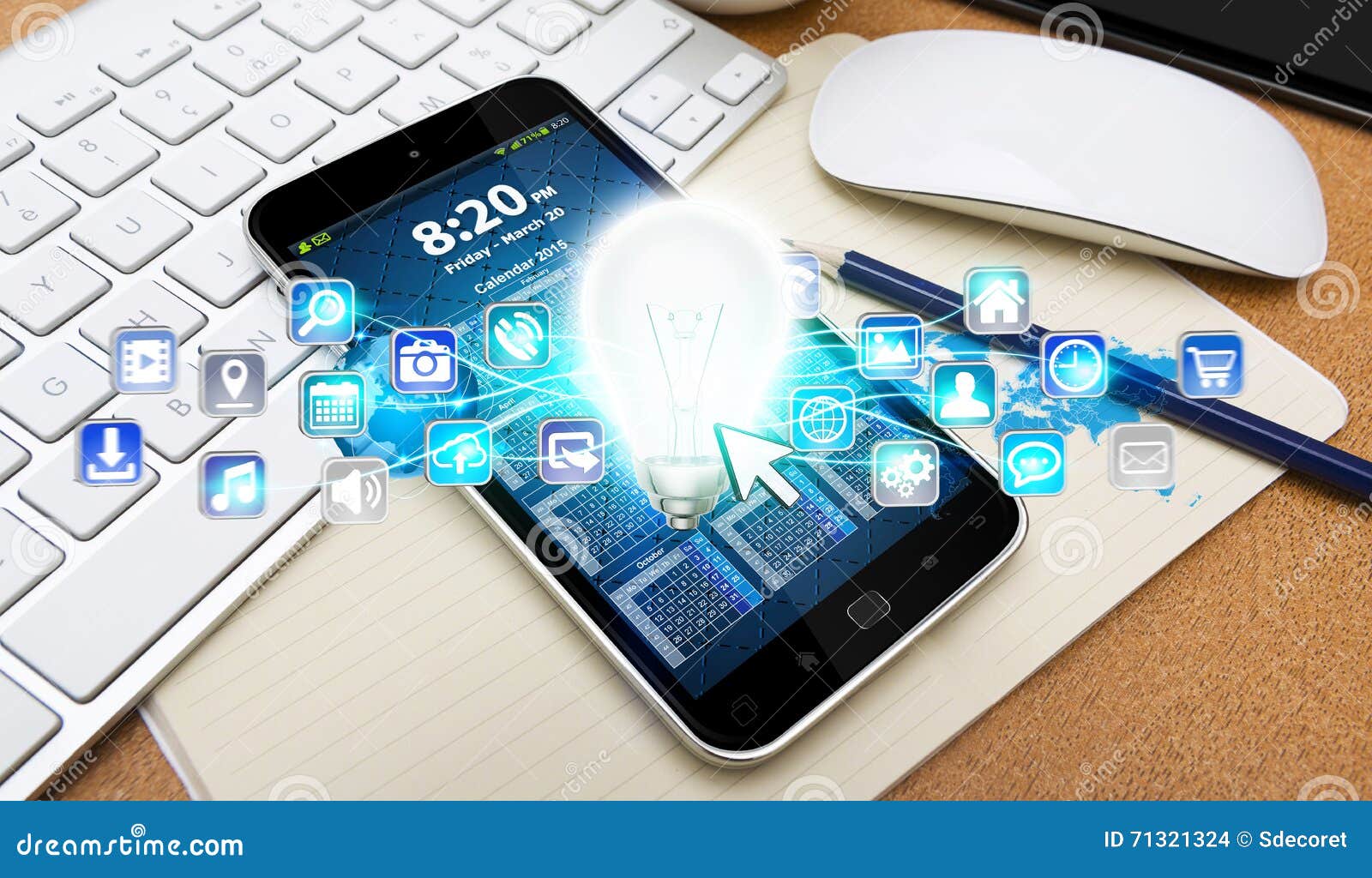 Email, Communication and Internet Application Stock Illustration ...