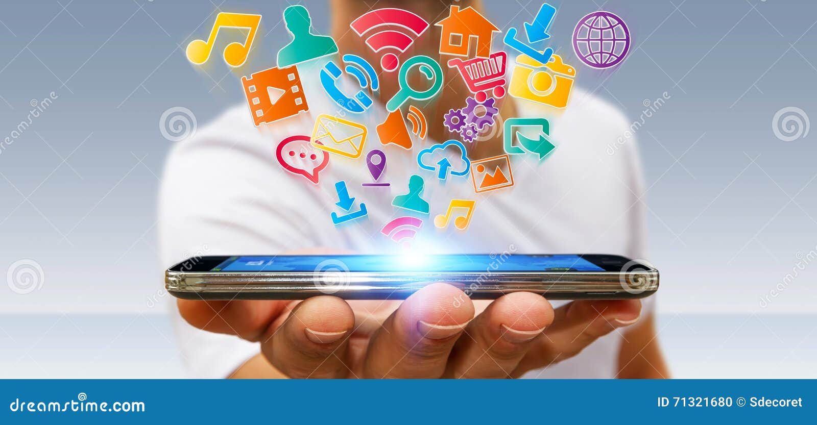 Email, Communication and Internet Application Stock Illustration ...