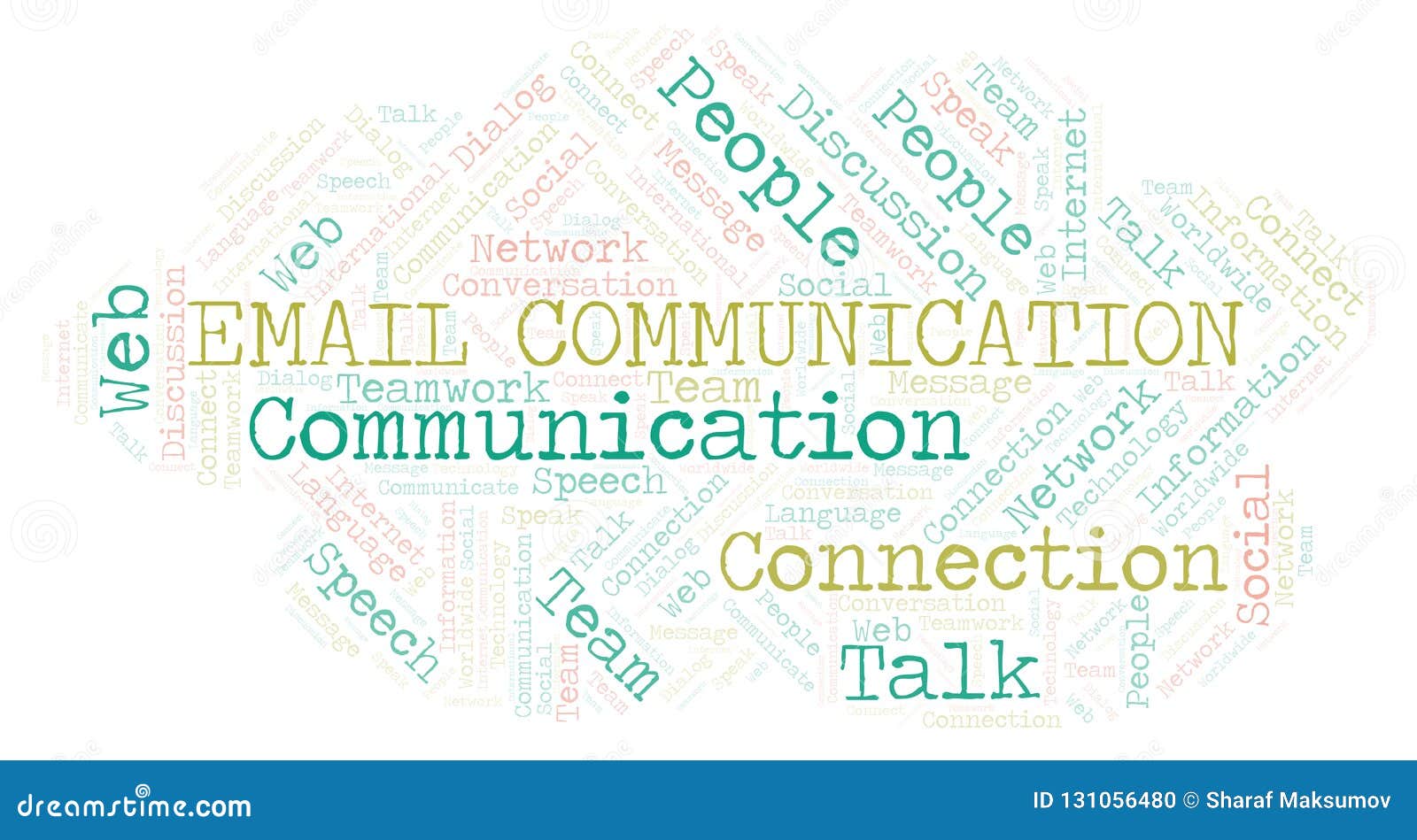 Email Communication Word Cloud. Stock Illustration - Illustration of ...