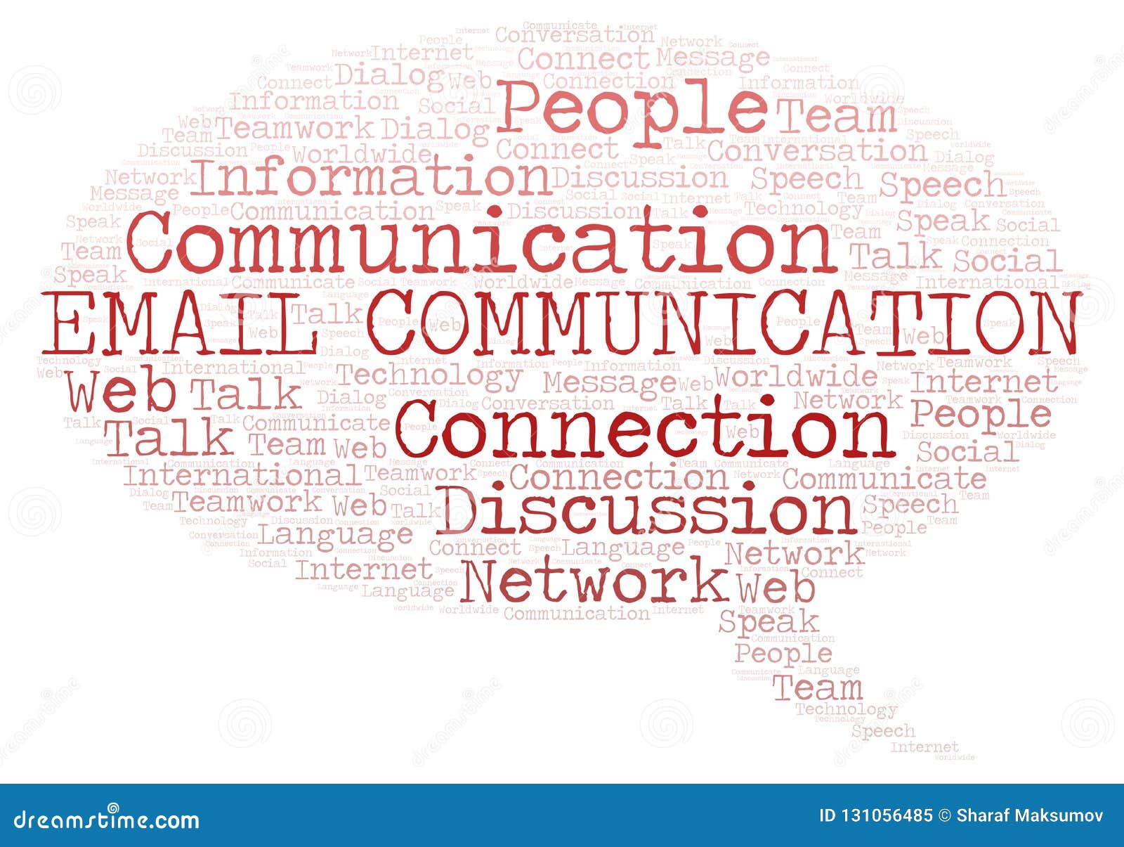 Email Communication Word Cloud. Stock Illustration - Illustration of ...