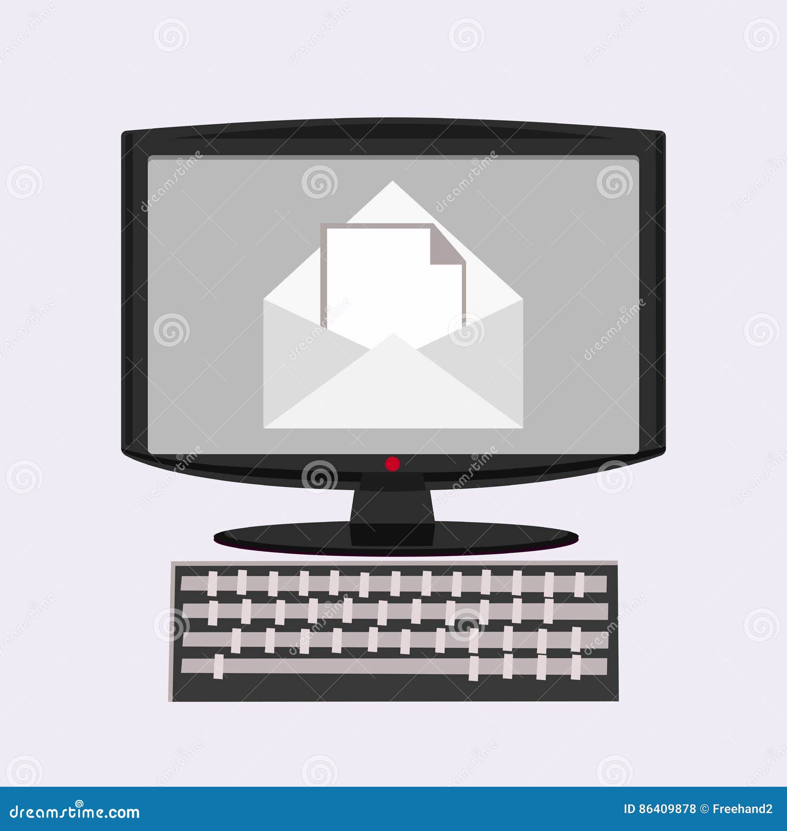 Email computer stock illustration. Illustration of inbox - 86409878