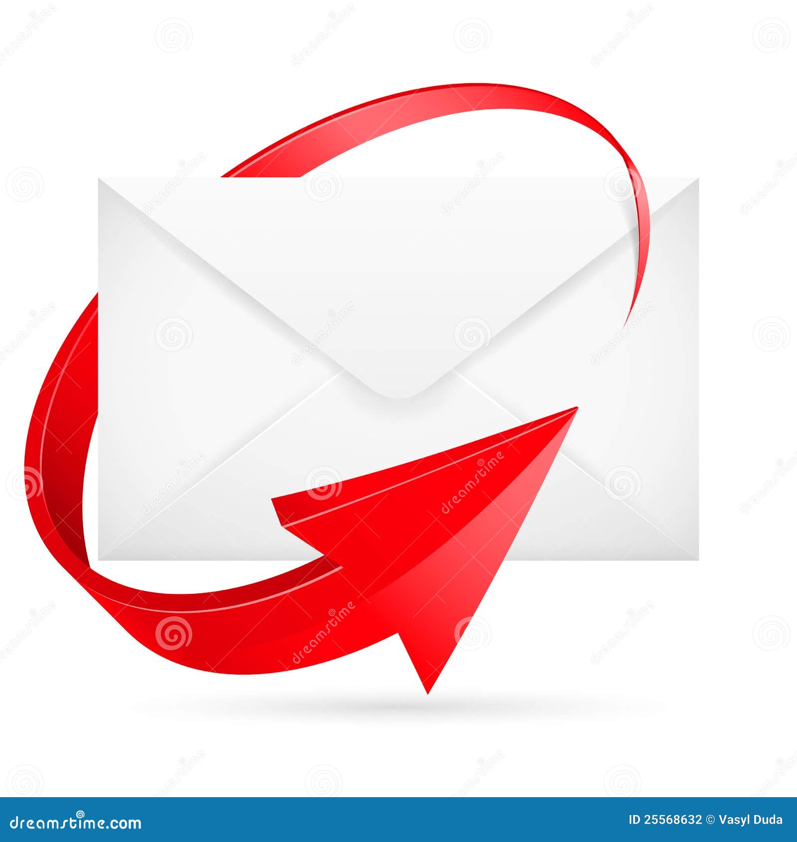 Email con la freccia illustrazione di stock. Illustrazione di ...