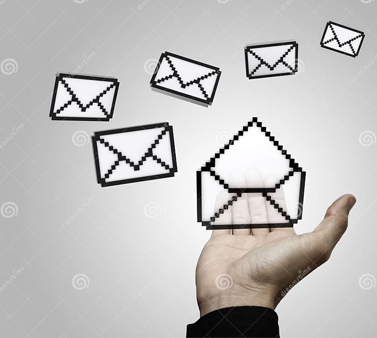 Email concept stock image. Image of blow, hand, mail - 25473795