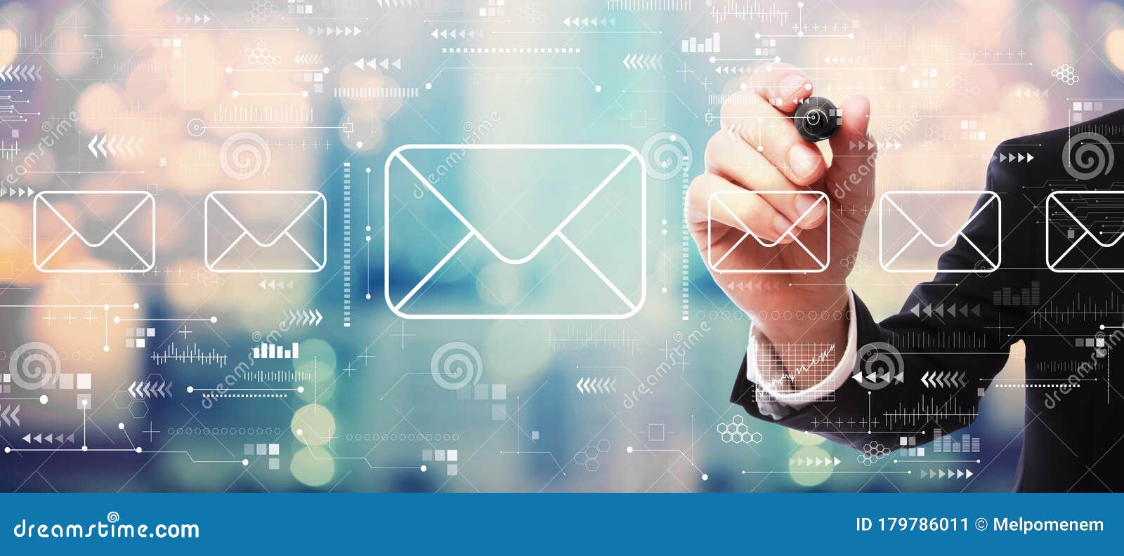 Email Concept with Businessman Stock Image - Image of hand, privacy ...