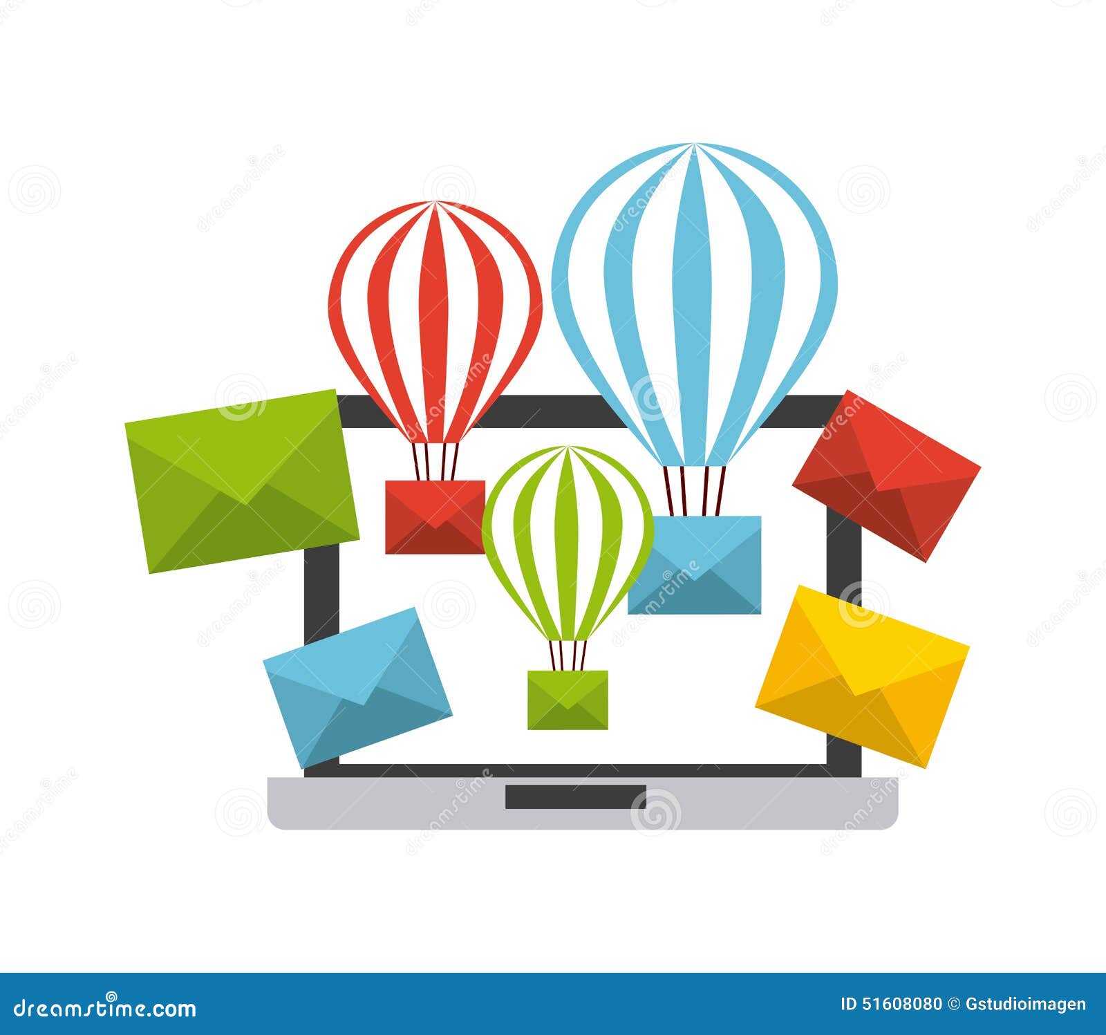 Email concept stock vector. Illustration of envelope - 51608080