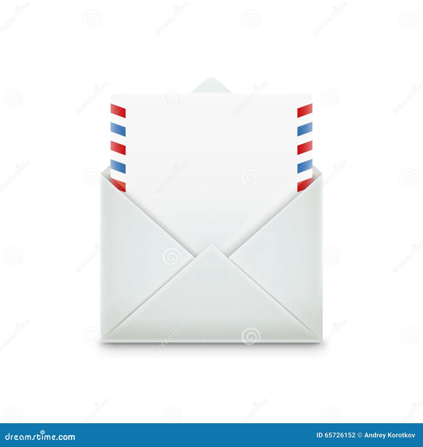 Email Concept Realistic Object Isolated on White Stock Vector ...