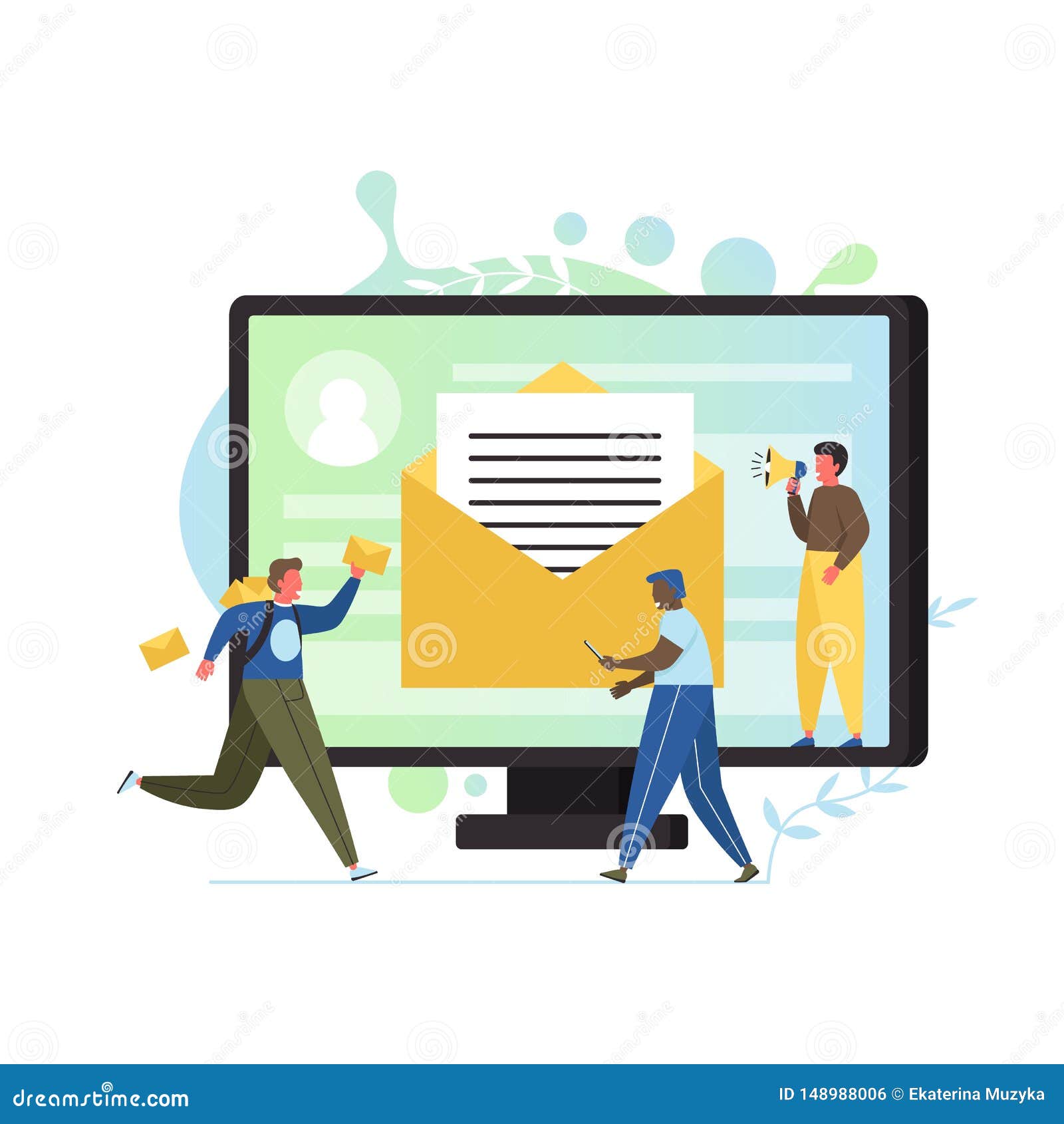 Email Concept Vector Flat Style Design Illustration Stock Vector ...