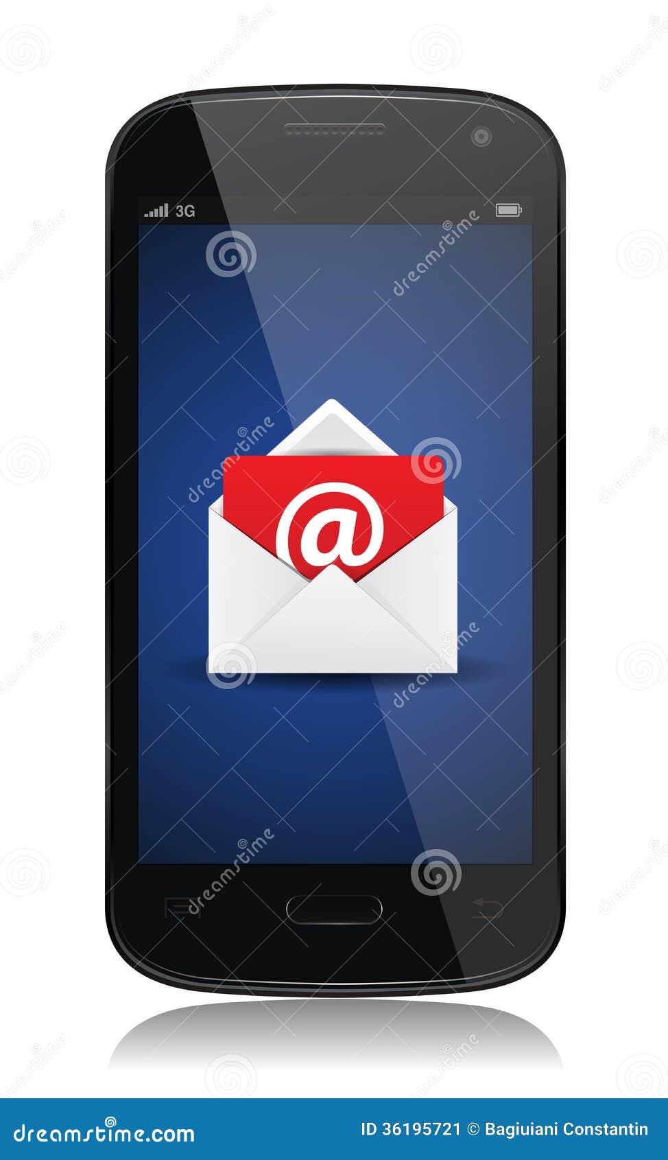 Email Contact Smartphone stock vector. Illustration of display - 36195721