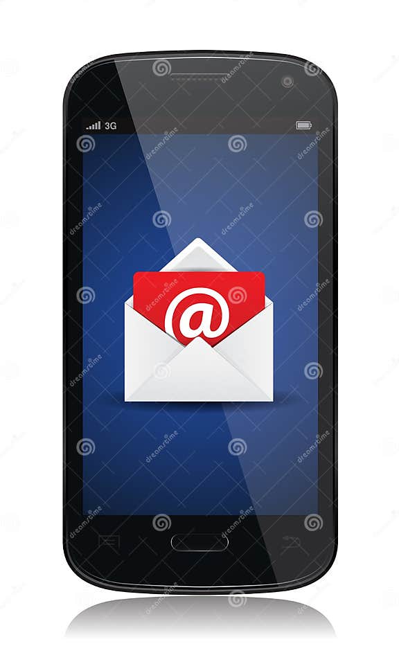 Email Contact Smartphone stock vector. Illustration of display - 36195721