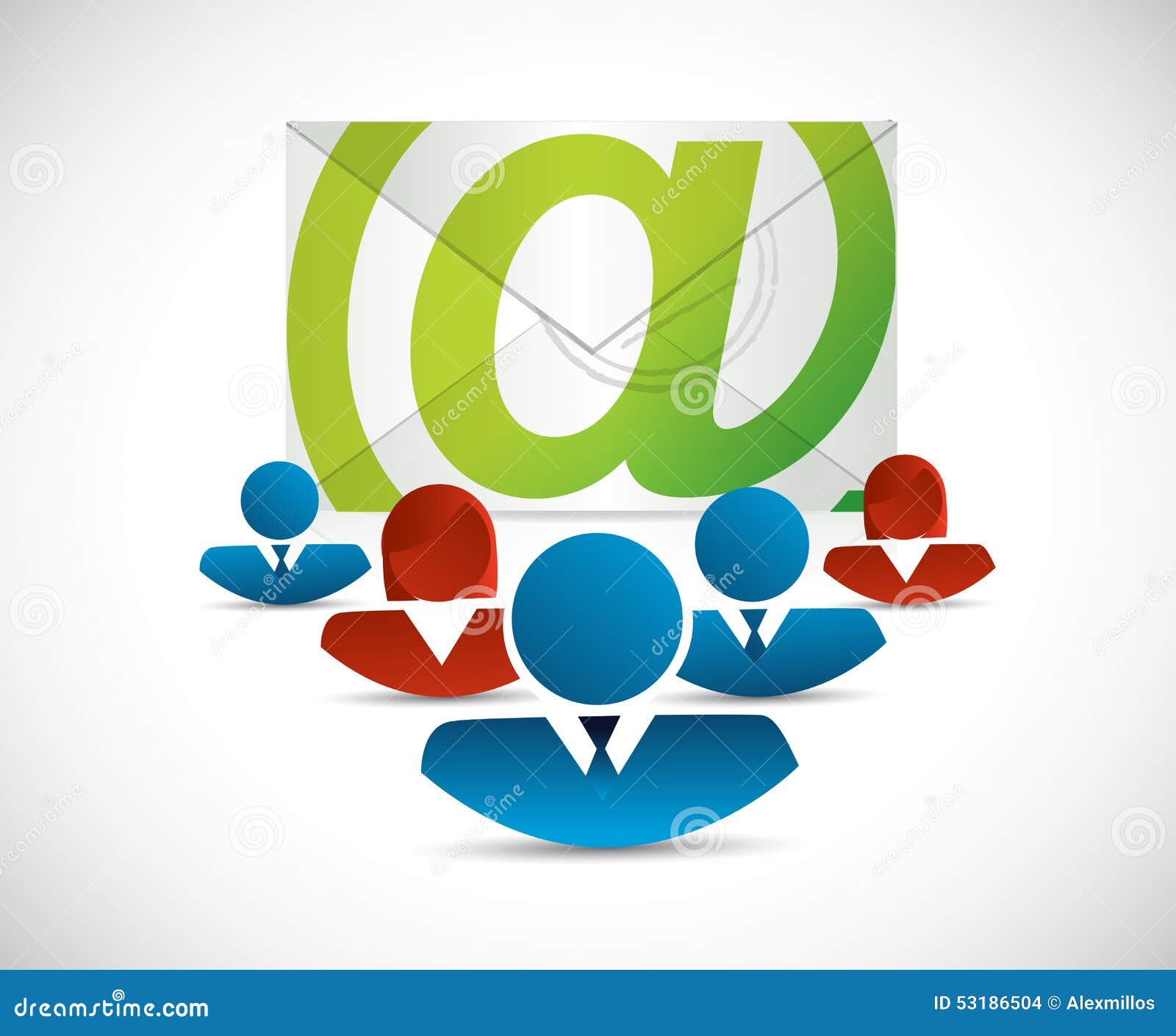 Email Correspondence People Conceptual Map Royalty-Free Cartoon ...