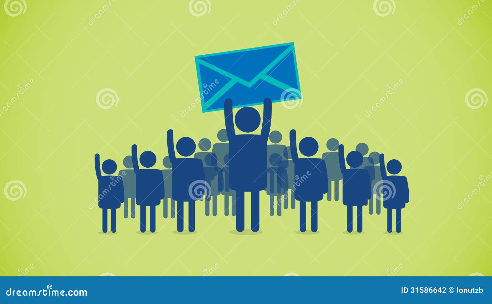Email crowd stock illustration. Illustration of isolated - 31586642
