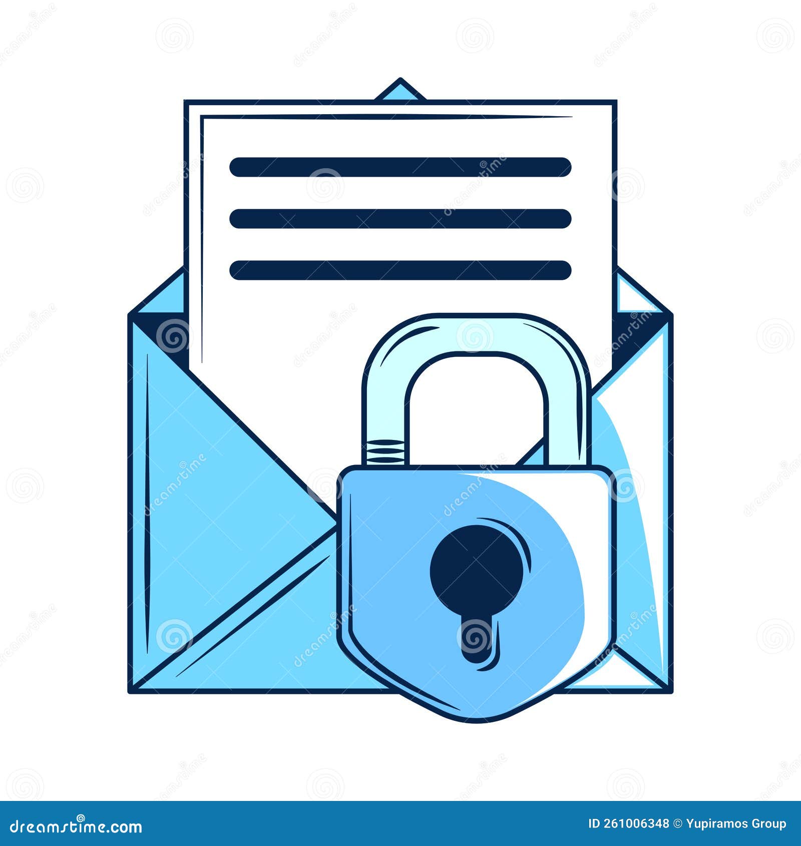 Email cybersecurity icon stock vector. Illustration of internet - 261006348