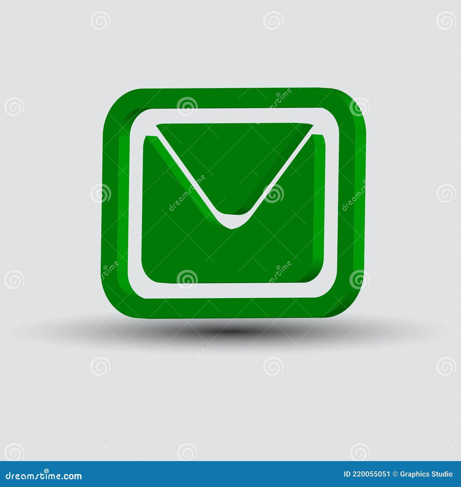 Email 3d Rendering Logo Application Isolated Stock Vector ...