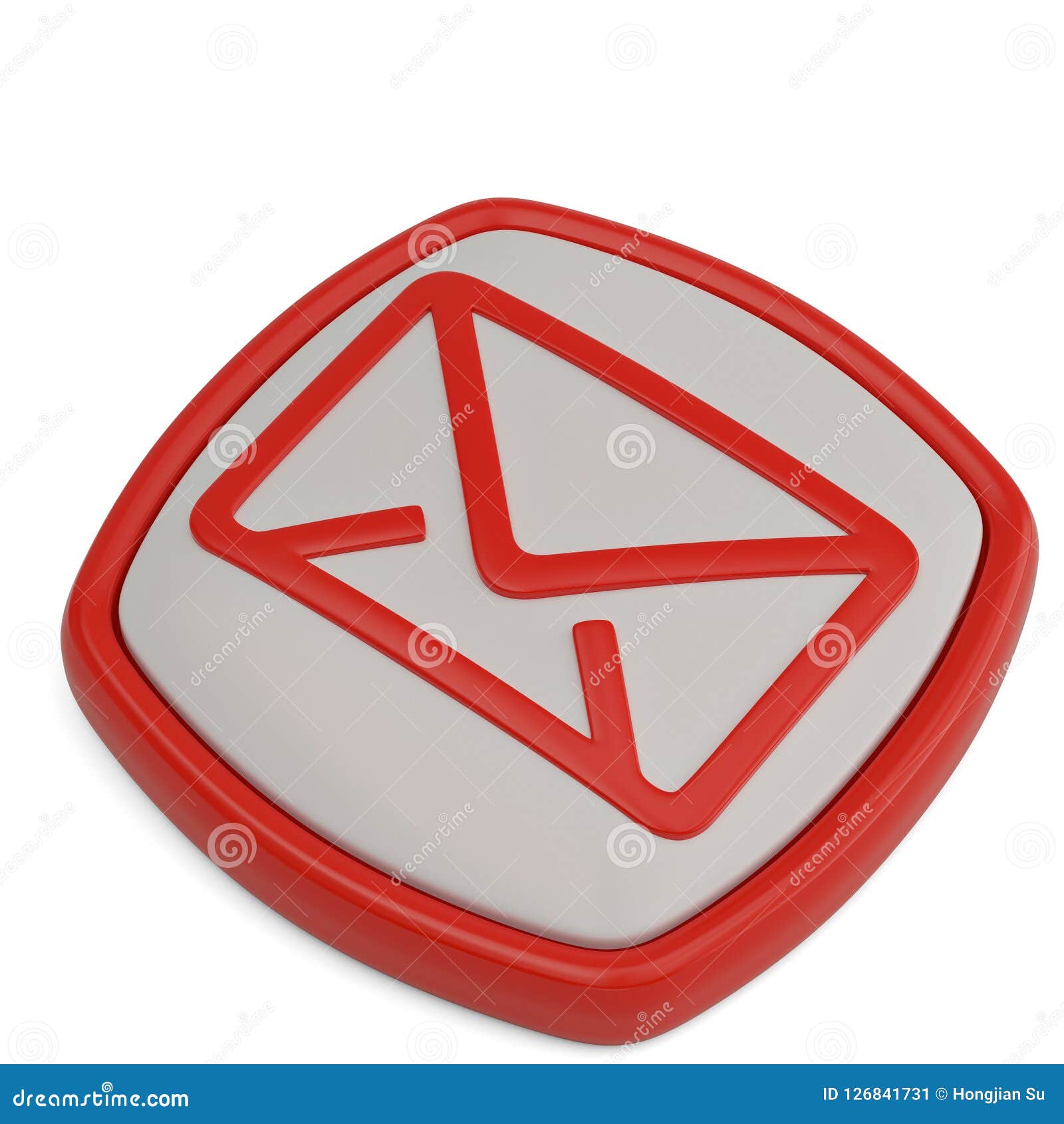 Email 3d Symbol Isolated on White Background. 3D Illustration. Stock ...