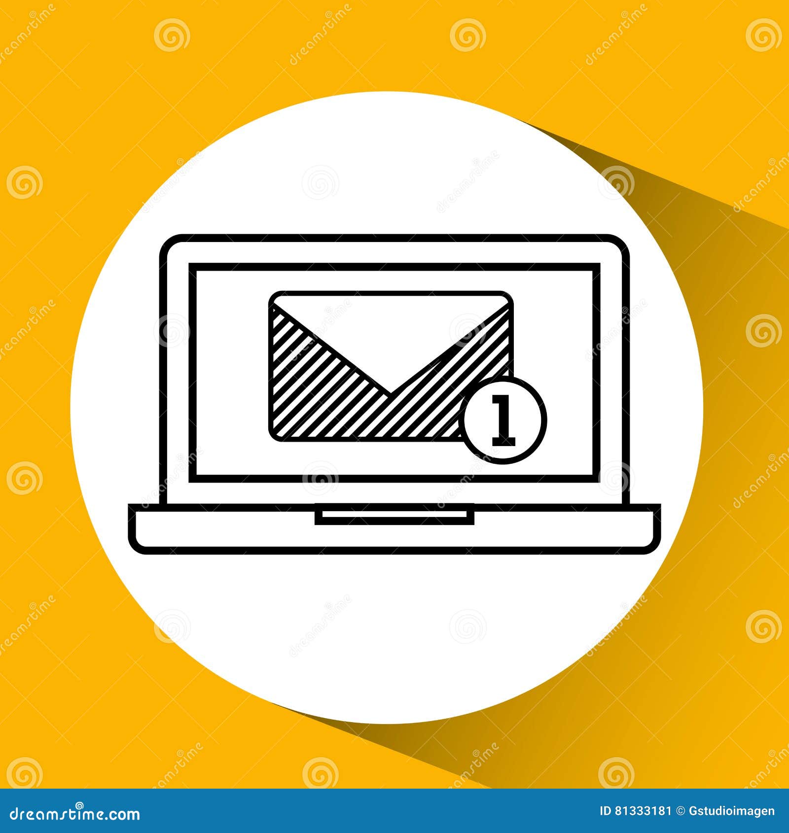 Email De Dessin De Main Recevant Les Lignes Diagonales Illustration de ...