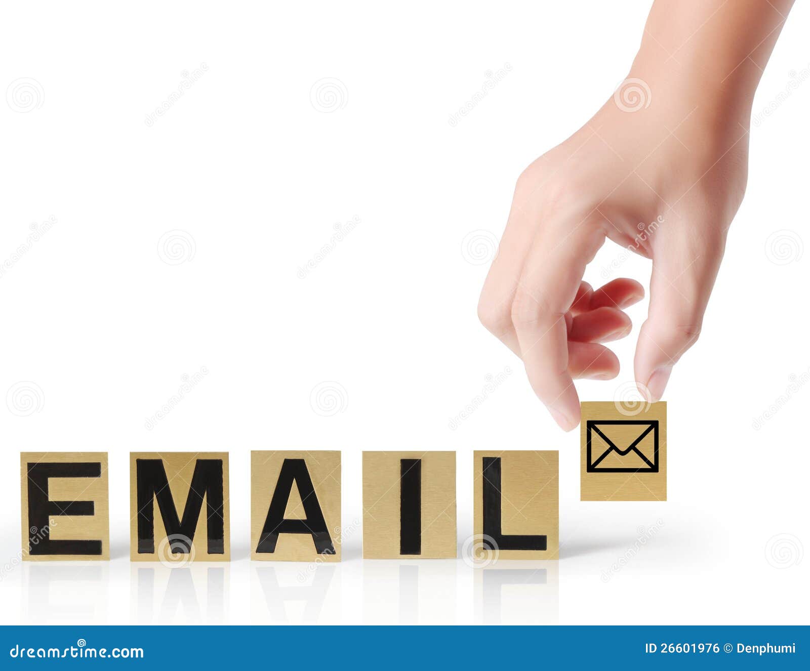 Email De La Mano Y De La Palabra Stock de ilustración - Ilustración de ...