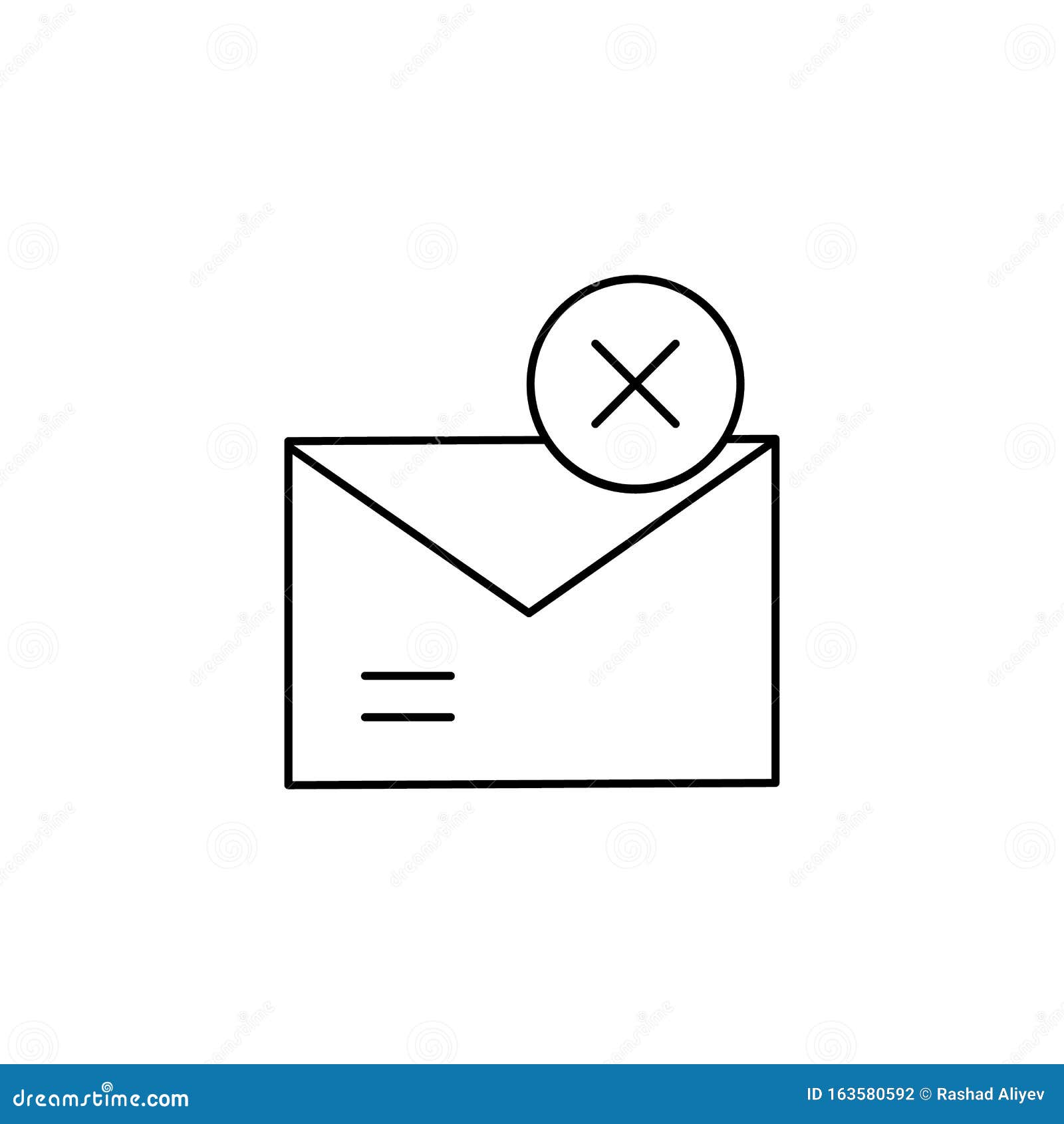 Email, Delete, Spam Icon. Simple Line, Outline Vector Of Information ...