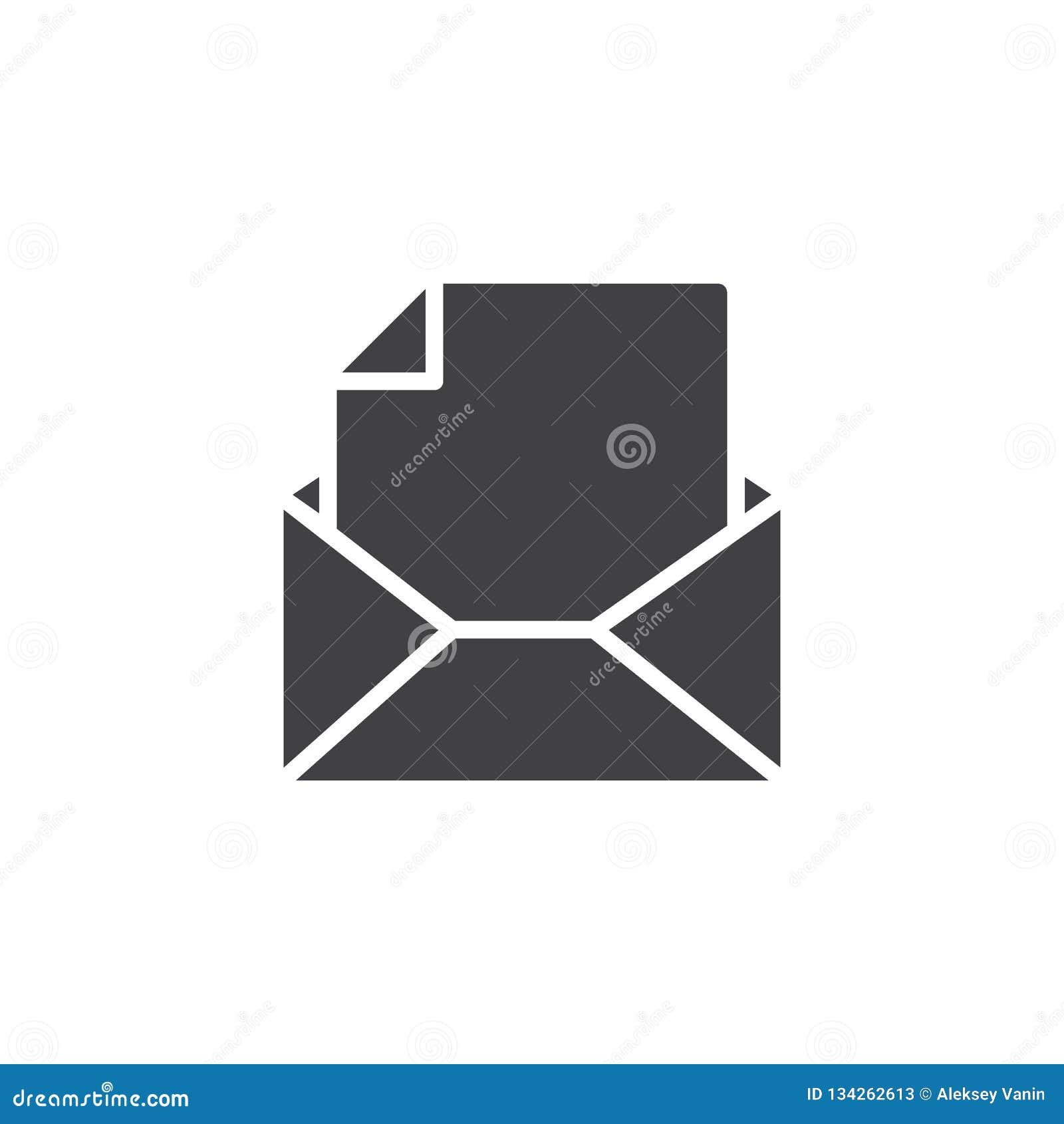 Email With Document And Round Green Check Mark Icon. Successful ...