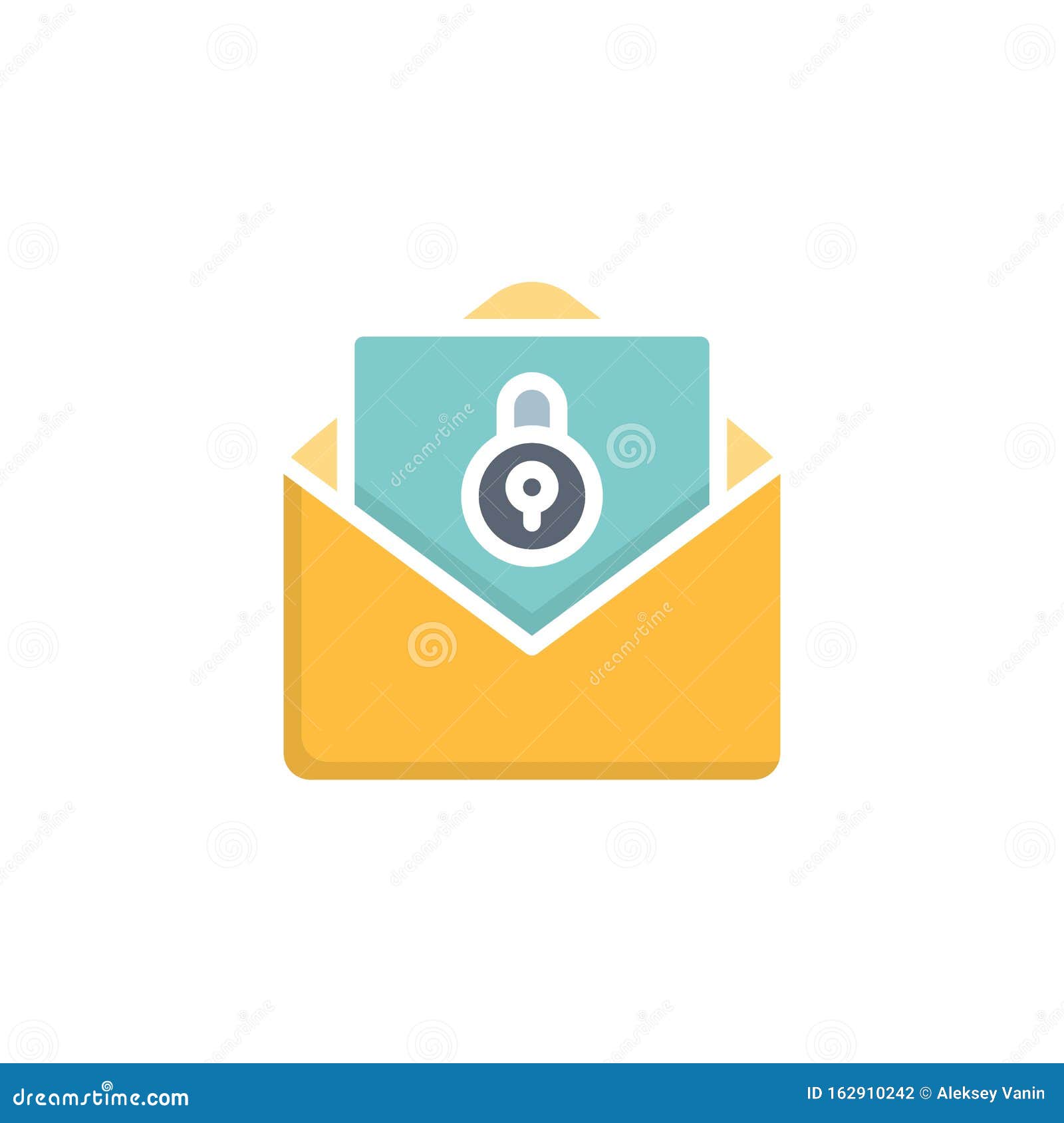 Email With Document And Round Green Check Mark Icon. Successful ...
