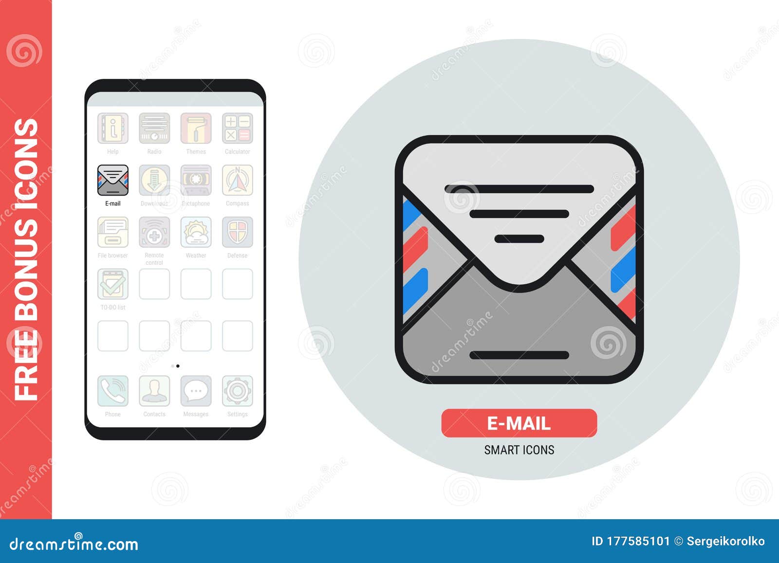 Email or E-mail Application Icon for Smartphone, Tablet, Laptop or ...
