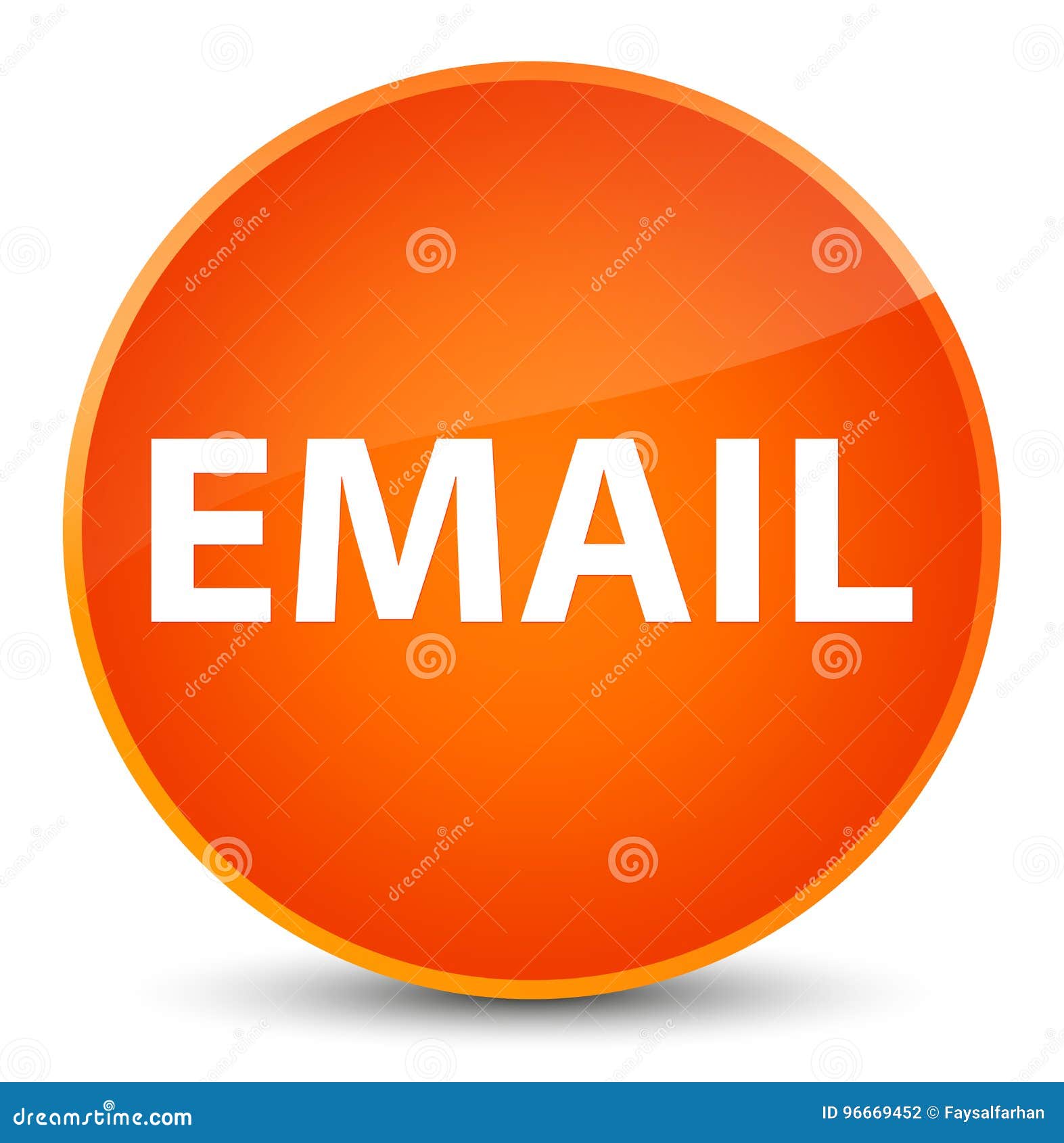 Email Elegant Orange Round Button Stock Illustration - Illustration of ...