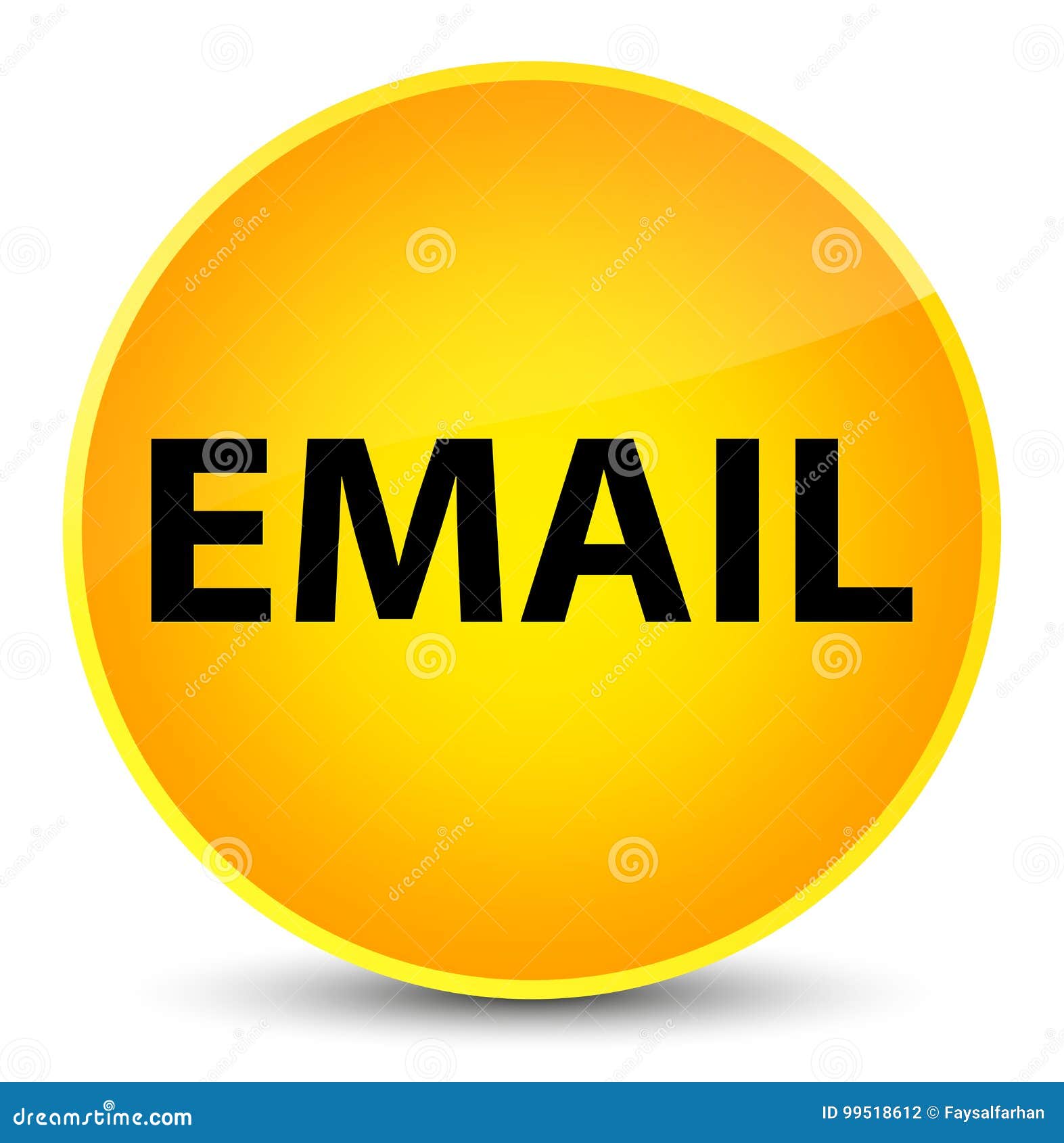 Email Elegant Yellow Round Button Stock Illustration - Illustration of ...